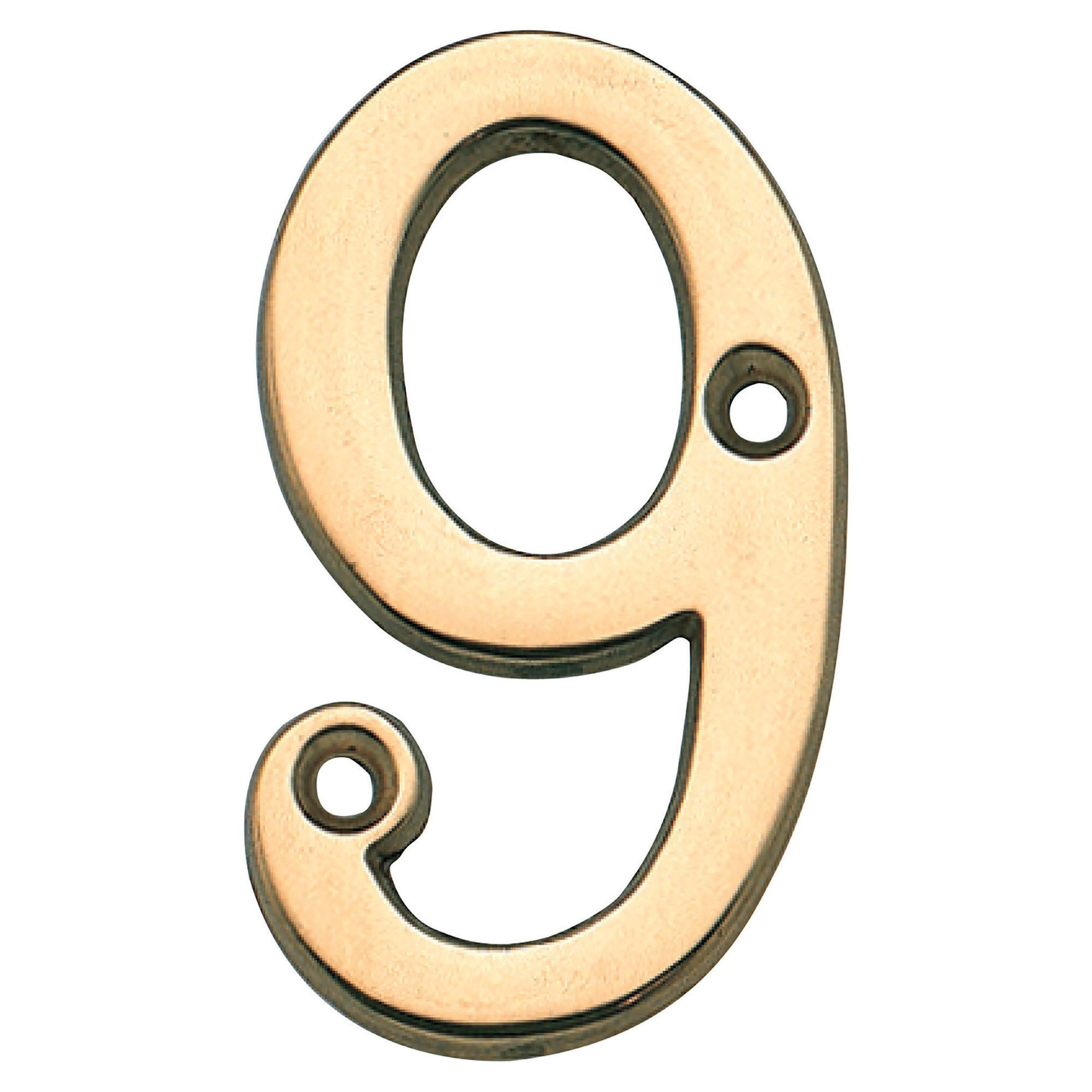 NUMERO INGLESE COTTALI ''6/9'' 75 mm OTTONE LUCIDO VERNICIATO | Tecnomat