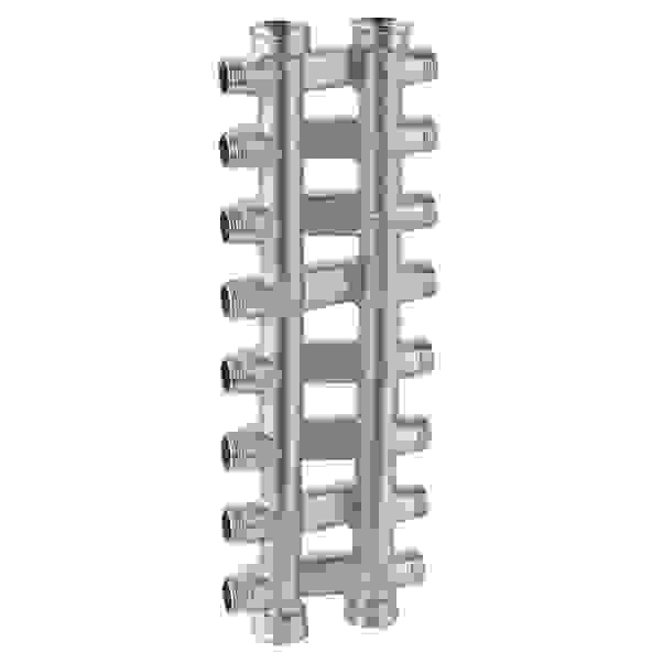 COLLETTORE COMPLANARE MONOBLOCCO POLETTI 8+8 USCITE 3/4''AT EUROCONO INGRESSO 3/4''