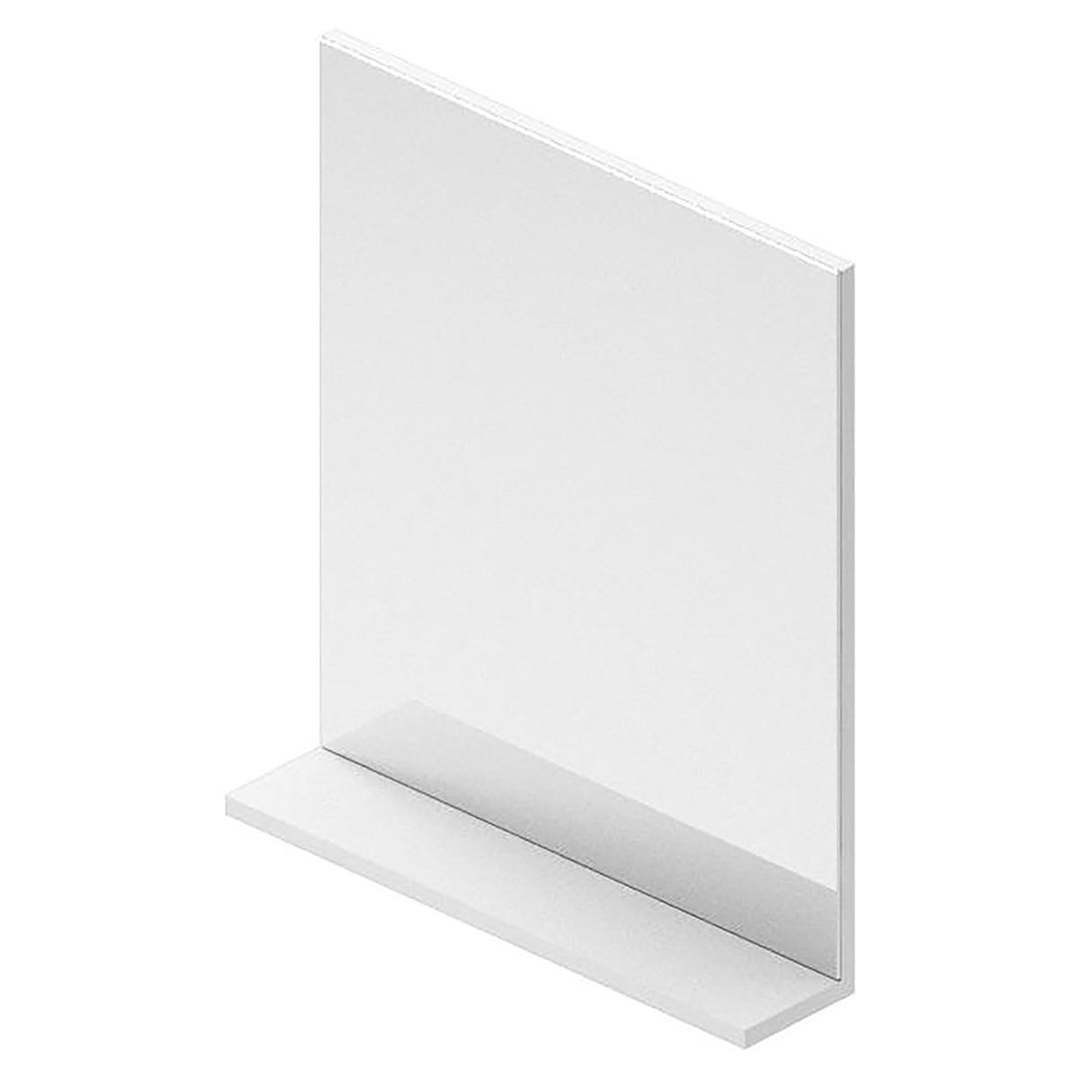 SPECCHIO CON MENSOLA LOUIS/SPACE BIANCO NOVA 60x2/13x70 cm (LxPxH)