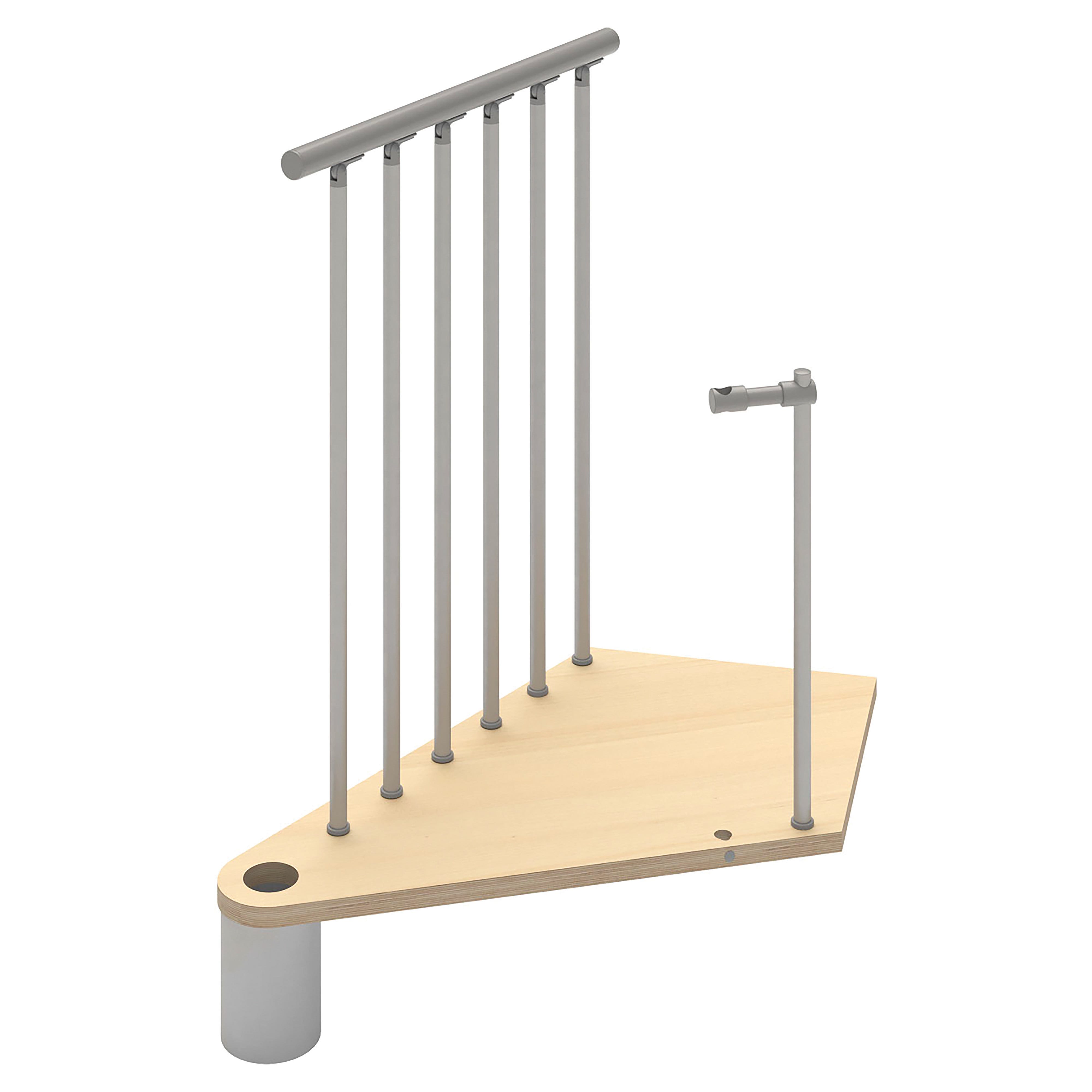 SCALA A CHIOCCIOLA HOOP Ø 138 cm 12 GRADINI IN LEGNO DI BETULLA ...