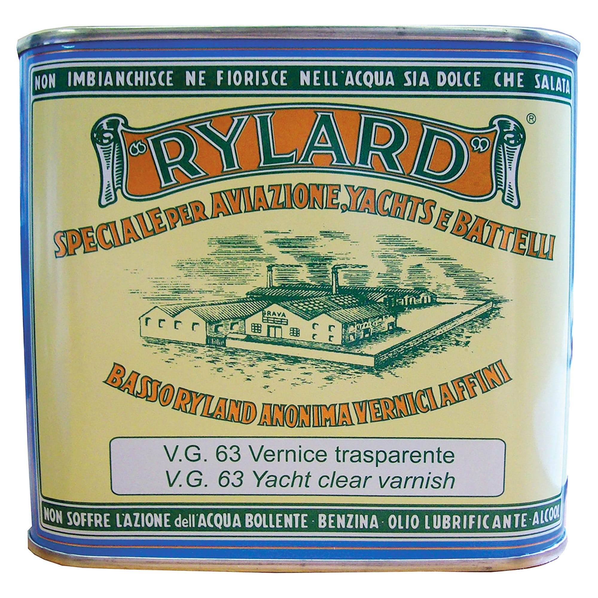 VERNICE RYLARD VG 63 LUCIDA 1 l OLEOFENOLICA GRASSA 20 m² CON 1 l DA ...
