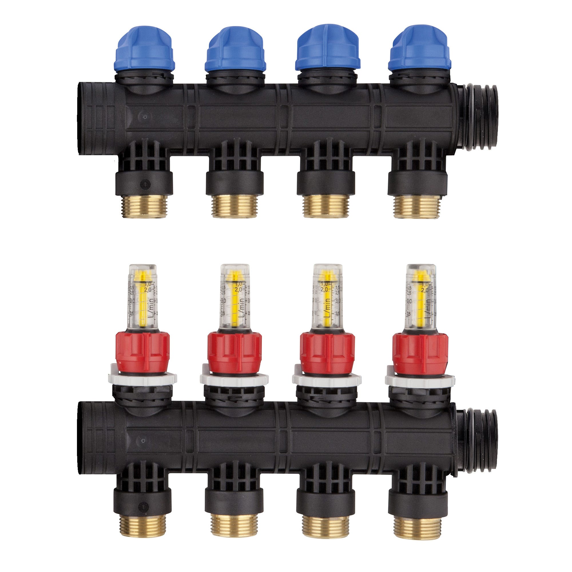 COLLETTORE DI DISTRIBUZIONE JOHN GUEST 1''X 3/4'' POLIMERO 4 VIE RISCALDAMENTO A PAVIMENTO