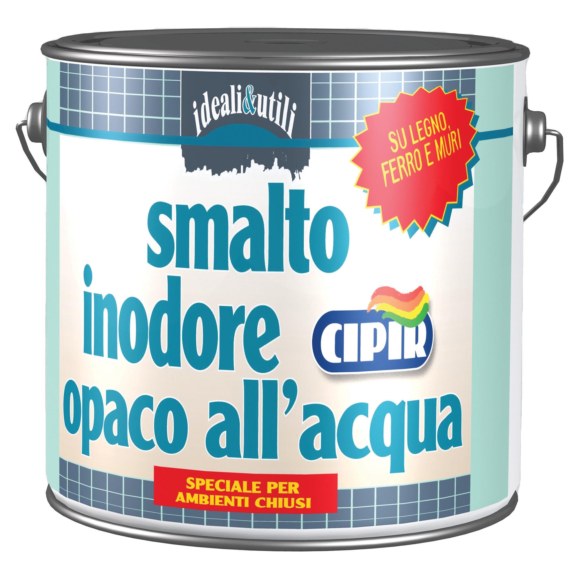 SMALTO INODORE OPACO CIPIR GRIGIO CHIARO 0,75 l 8-10 m² CON 1 l PRONTO USO