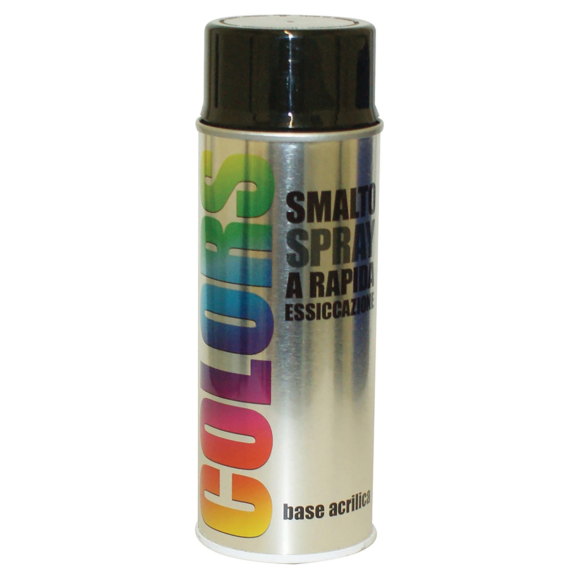 SMALTO SPRAY COLORS MOTIP RAL 9005 NERO PROFONDO OPACO 400 ml 2 - 4 m² ...