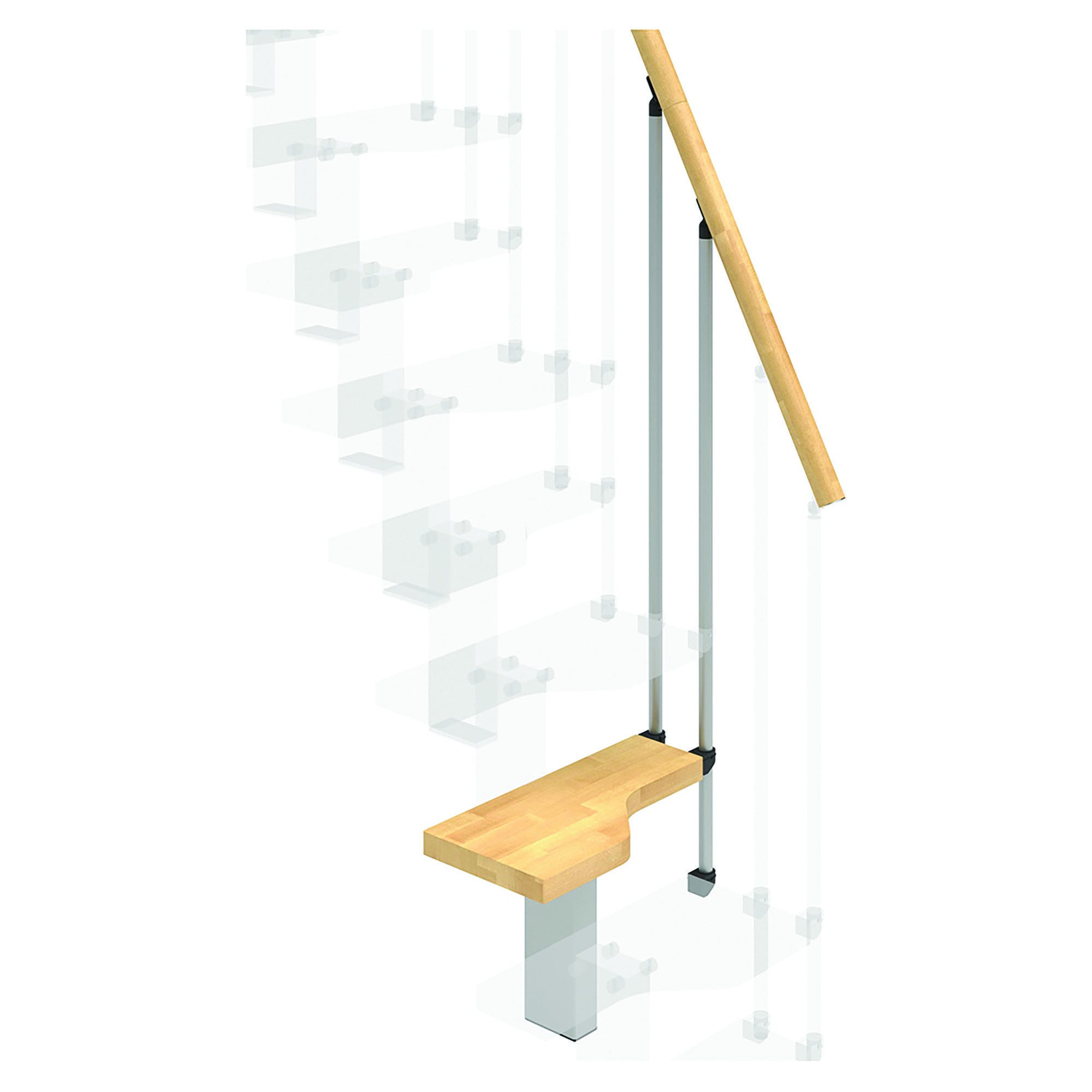 GRADINO SUPPLEMENTARE PER SCALA MINI IN LEGNO DI FAGGIO NATURALE ...