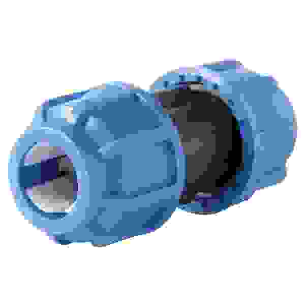 RACCORDO A COMPRESSIONE TUBO POLIETILENE MANICOTTO Ø 25x25 mm