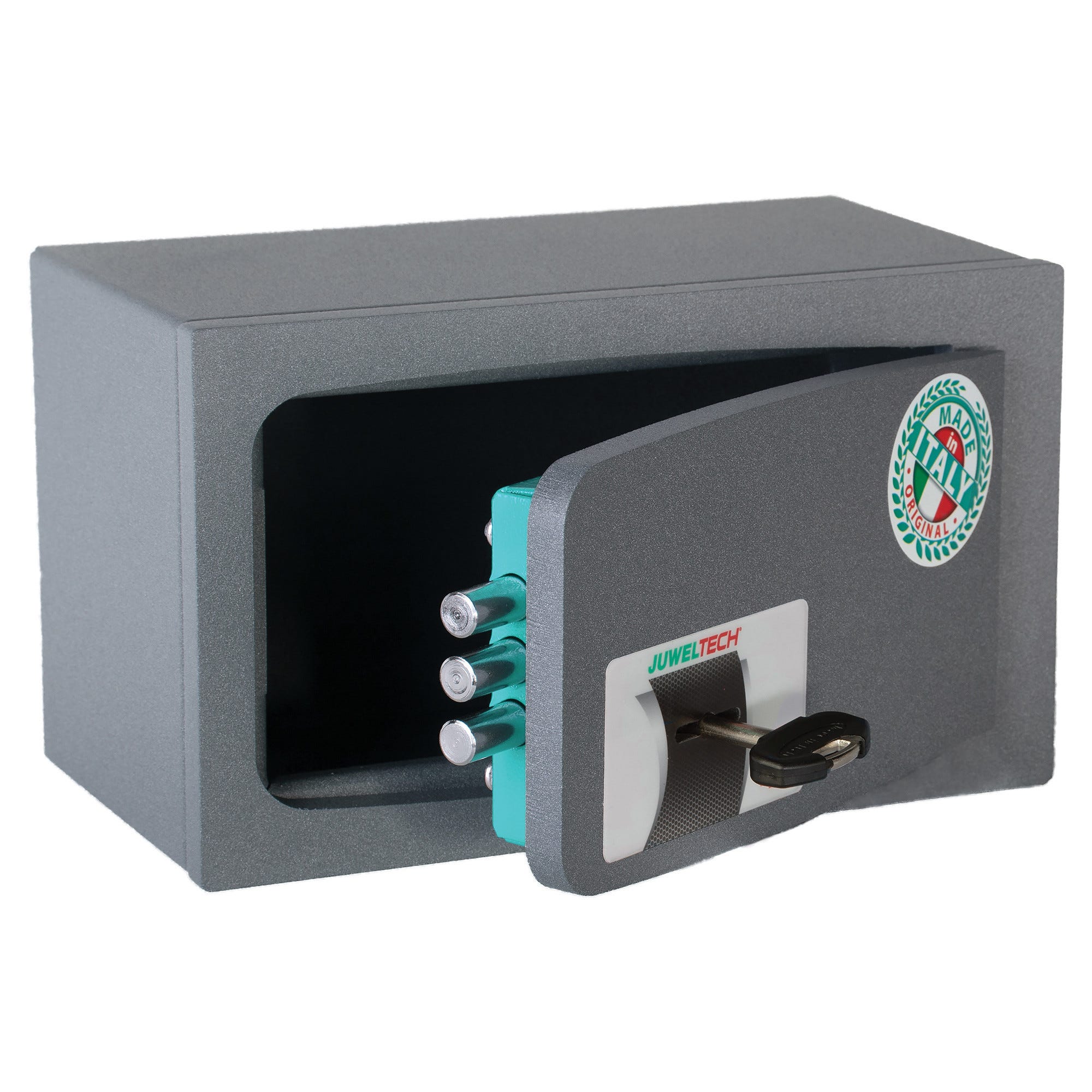 CASSAFORTE MURO/MOBILE JUWELTECH CHIAVE DOPPIA MAPPA 220x130x120 mm (LxHxP) ACCIAIO VERNICIATO
