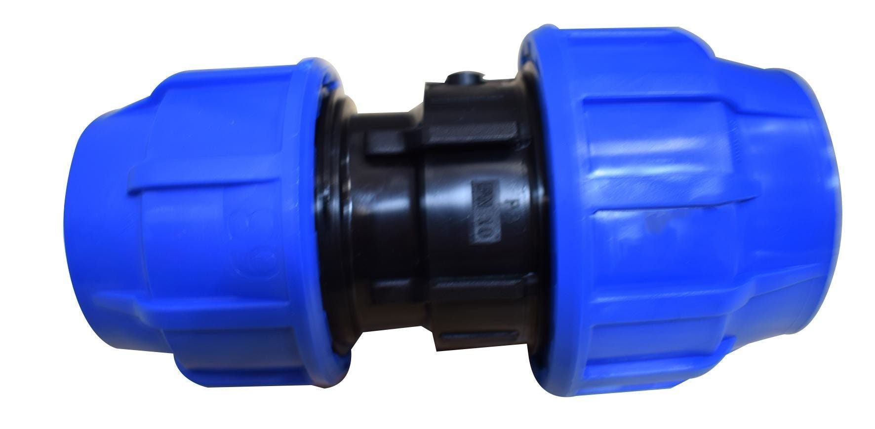 RACCORDO A COMPRESSIONE TUBO POLIETILENE MANICOTTO RIDOTTO Ø 75x63 mm