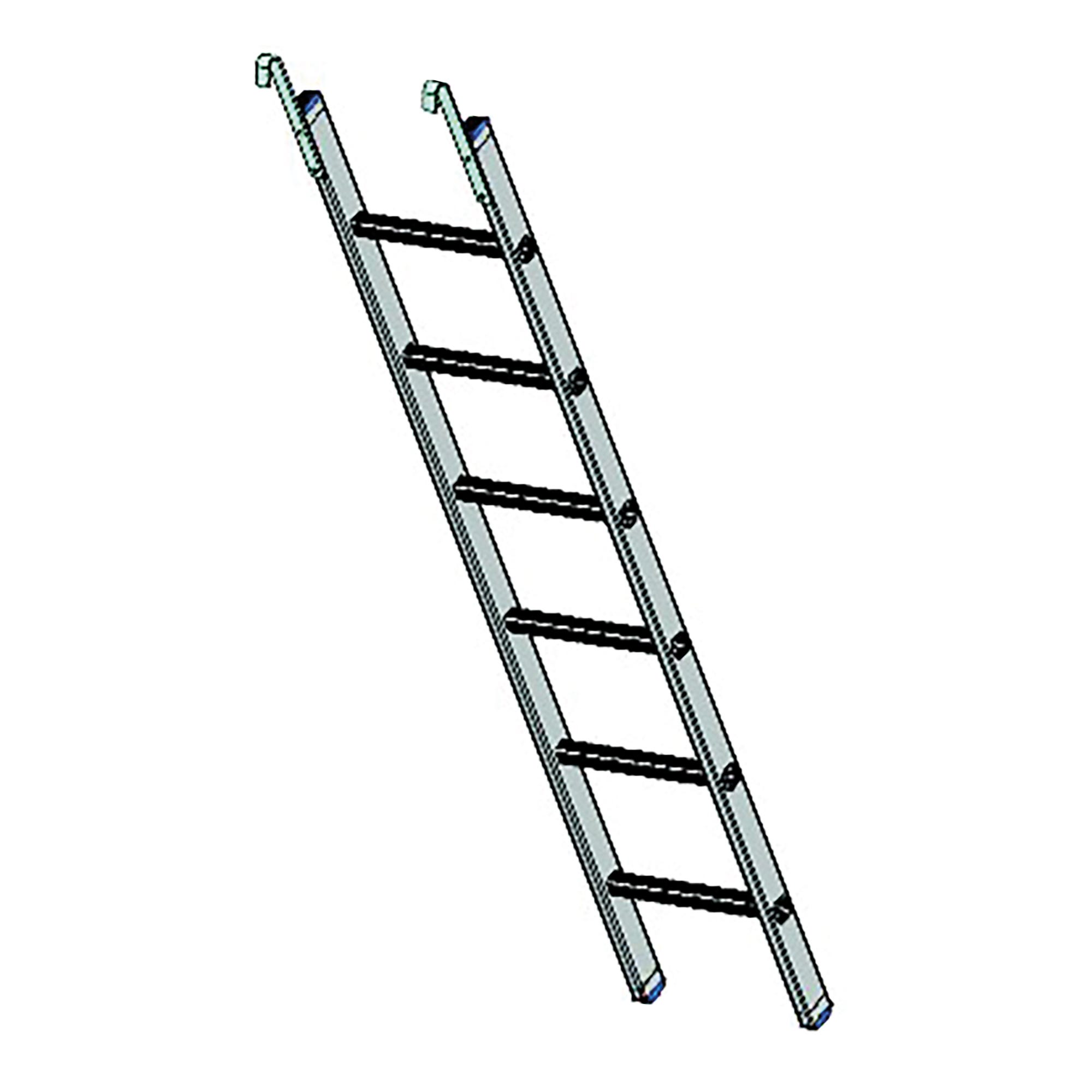 SCALA INTERNA PER PONTEGGIO ALLUMINIO H 2,30 CON GANCI IN ALLUMINIO