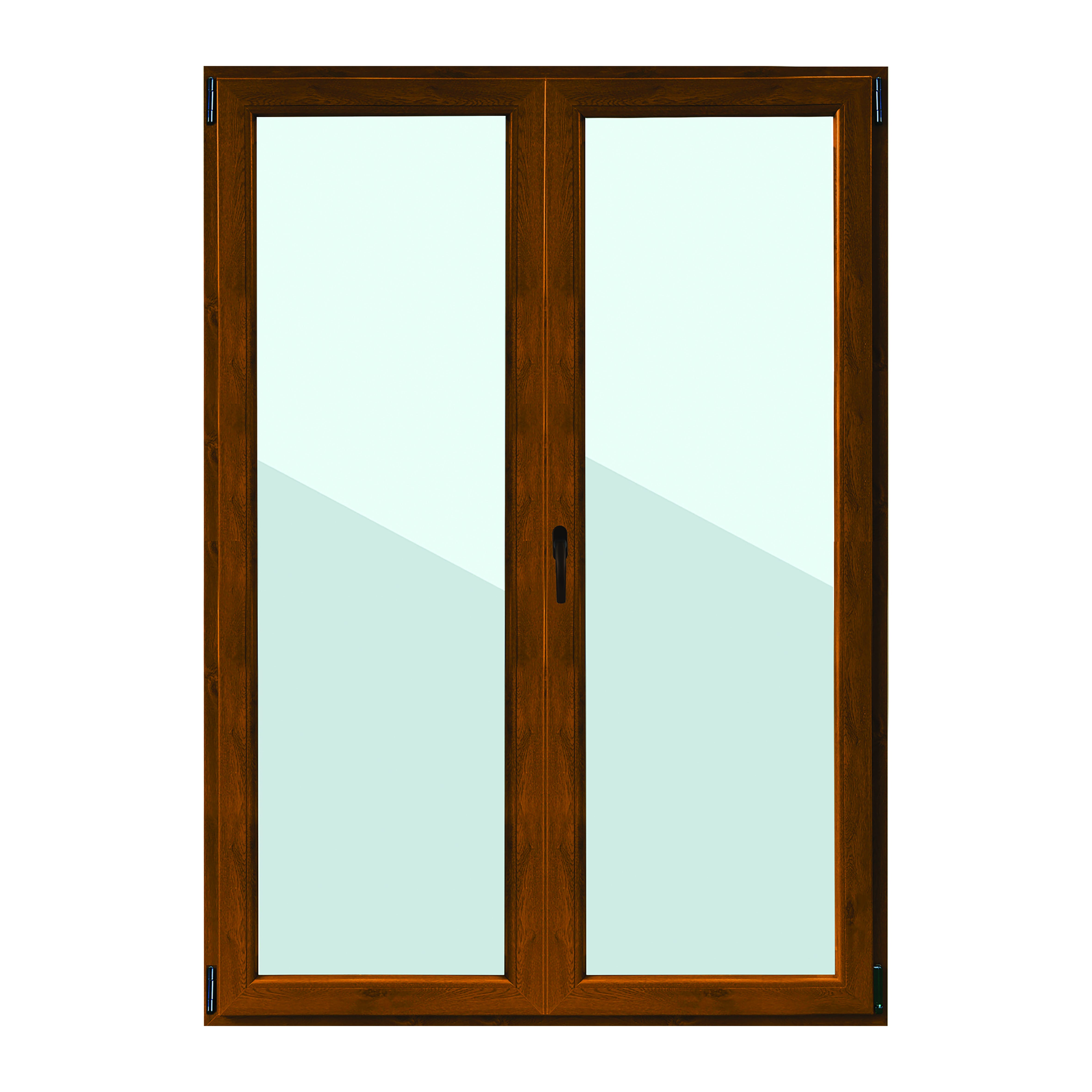 FINESTRA IN PVC ROVERE GOLD 2 ANTE 100x140 cm (LxH) | Tecnomat