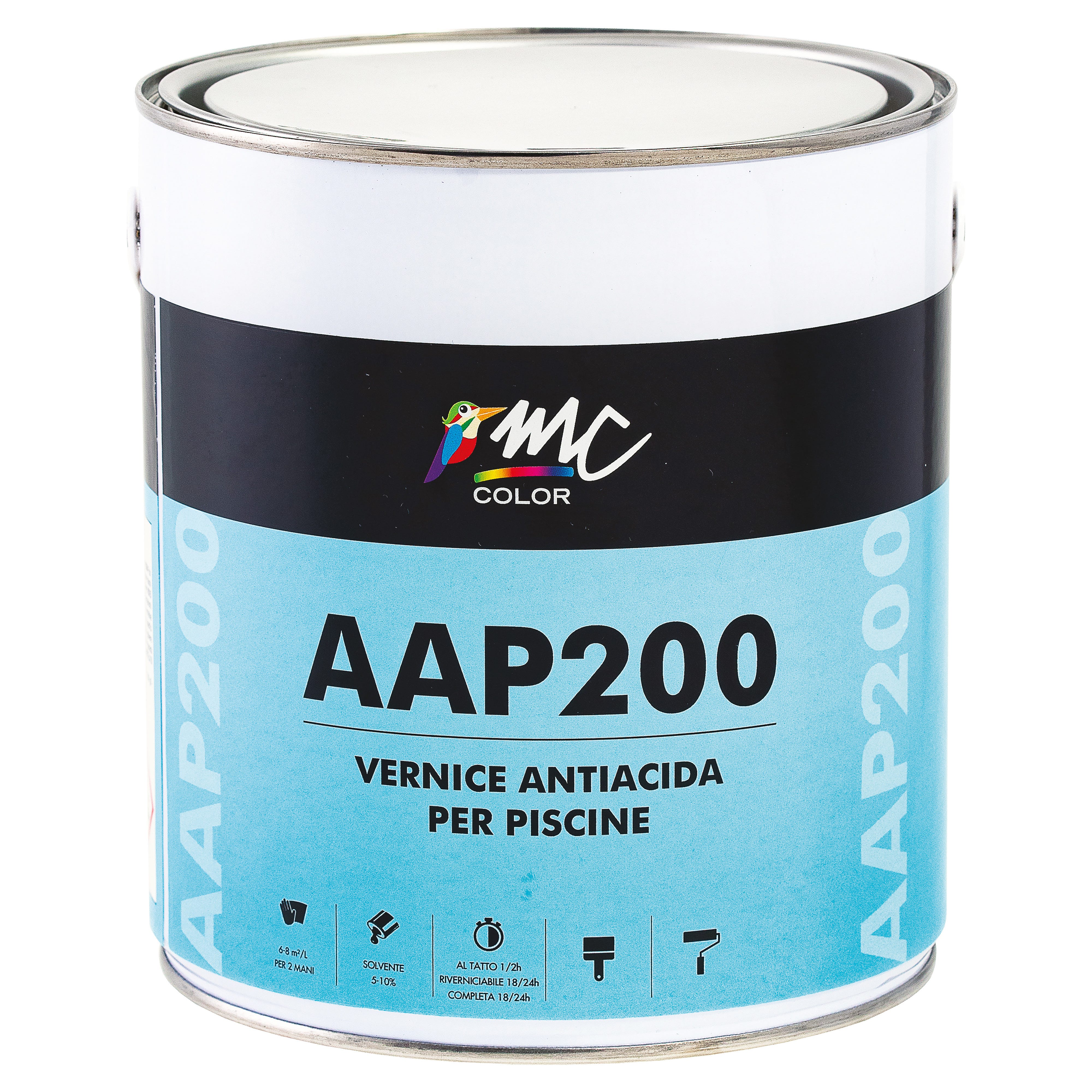 VERNICE ANTIACIDA PISCINE MCCOLOR 2,5 l AZZURRO 6-8 m² x 1 l