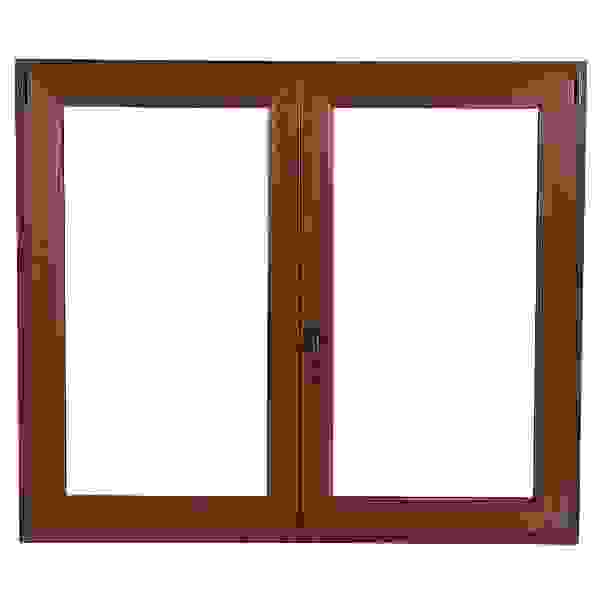 FINESTRA IN PVC NOCE 2 ANTE 140x120 cm (LxH)