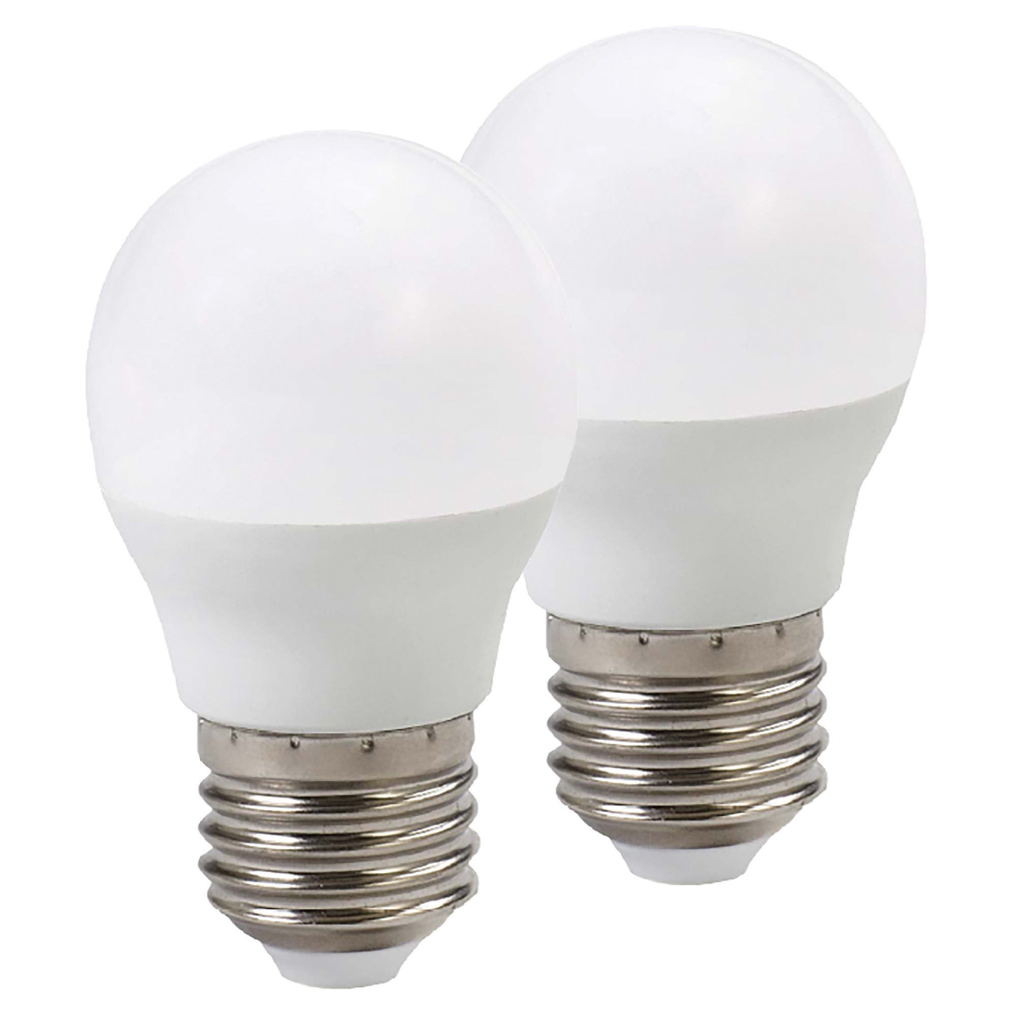 2 LAMPADINE VIVIDA LED SFERA E27 5W=40W 441 lumen 6000K LUCE FREDDA Ø ...