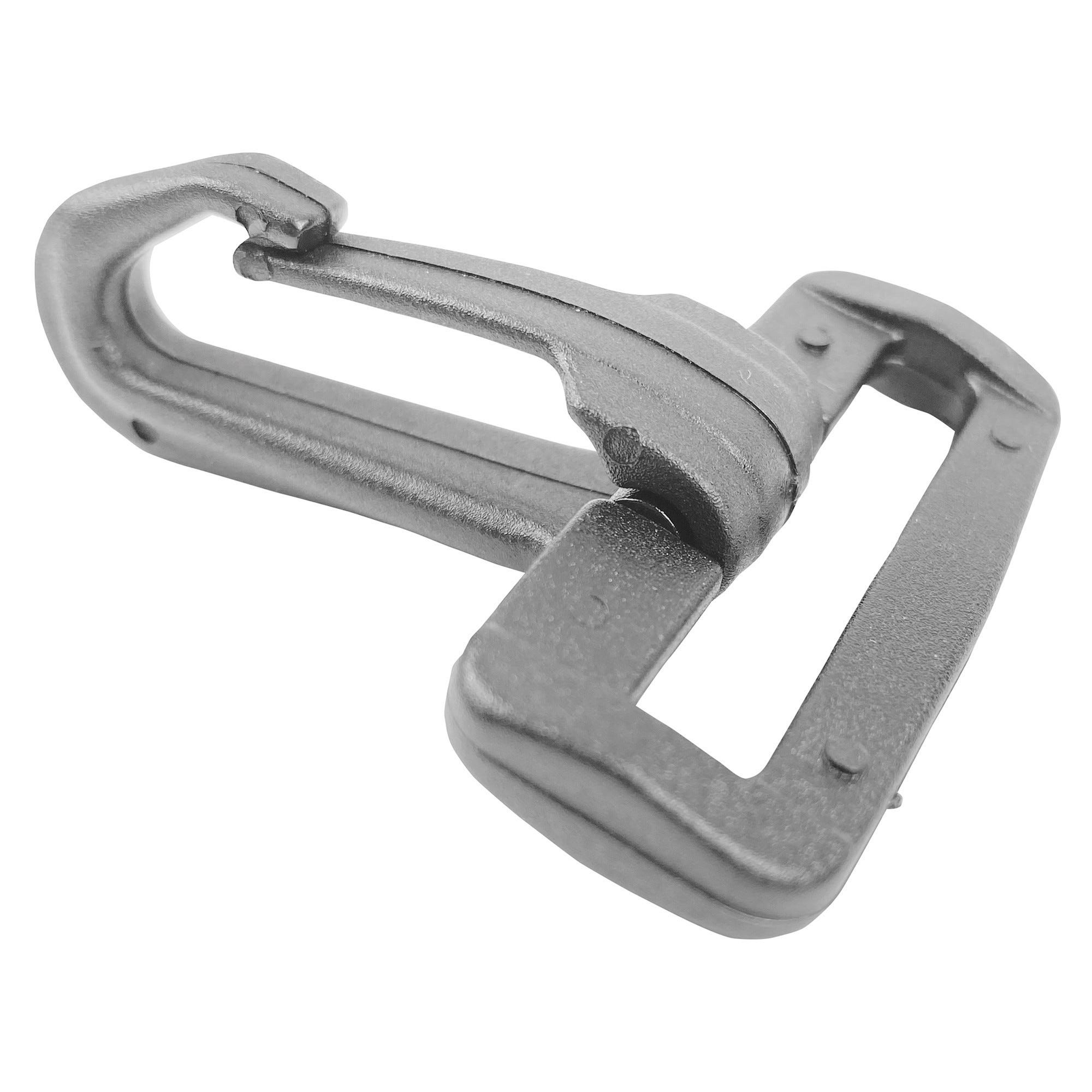 GANCI A MOSCHETTONE PASSAGGIO 30 mm NERO 2 PEZZI