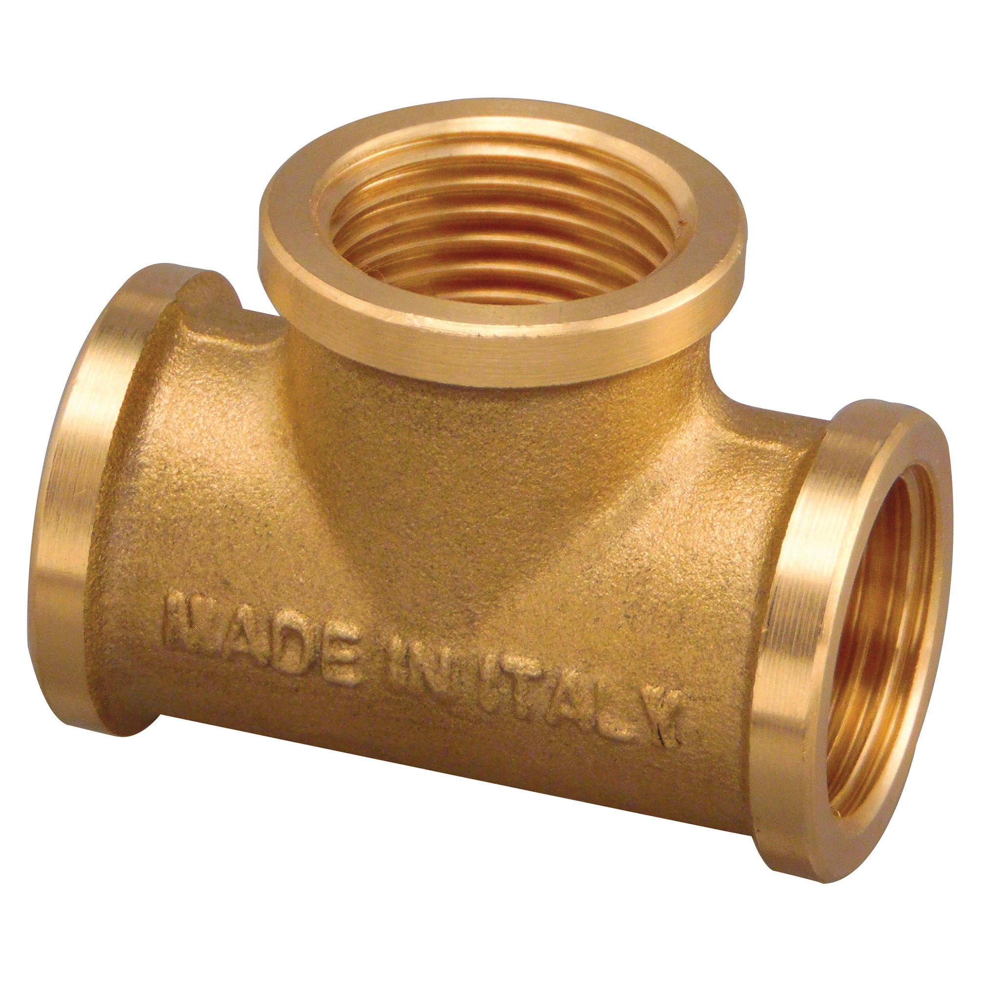 TEE PATTARONI OTTONE GIALLO FFF 1"1/2