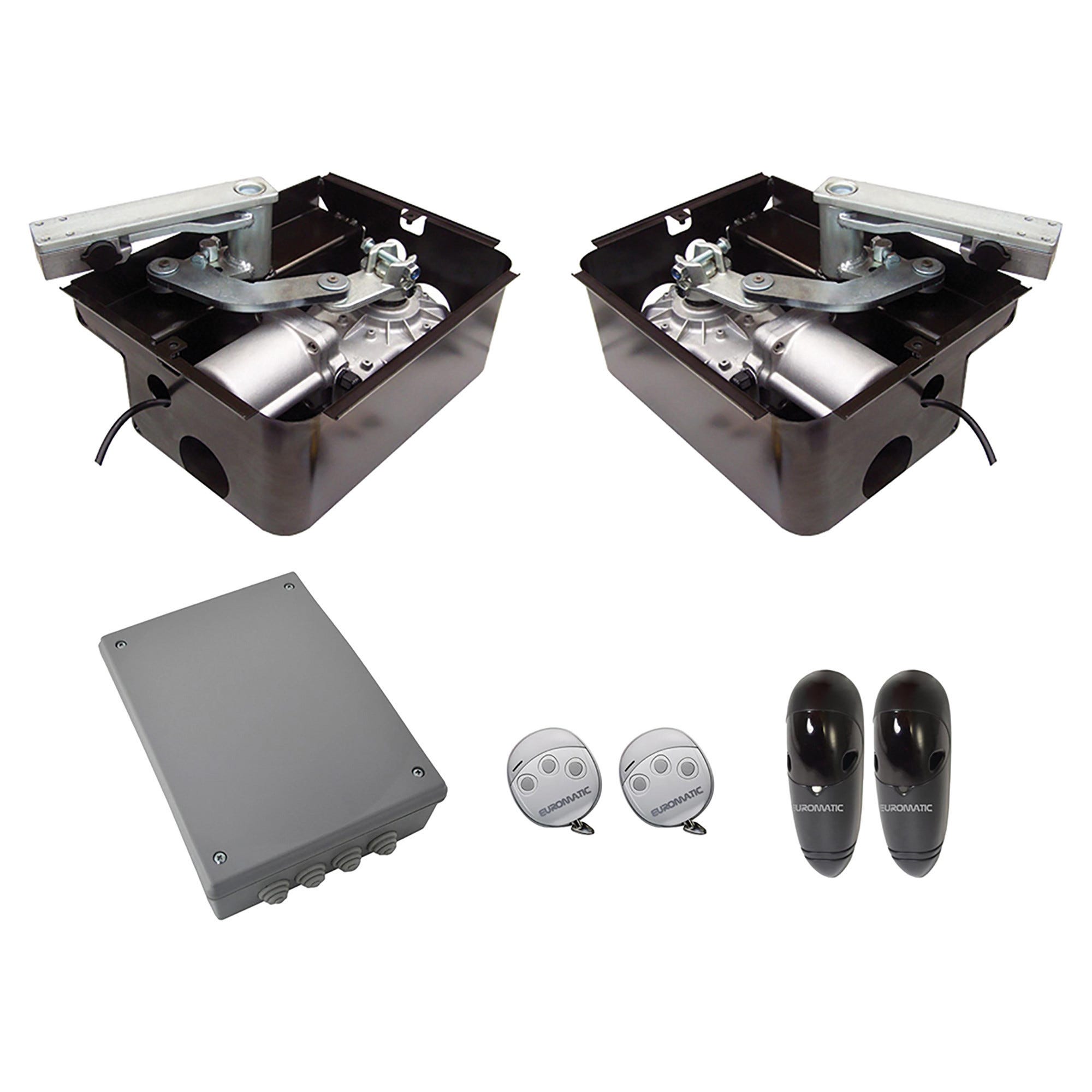 KIT APRICANCELLO EUROMATIC HIDE 230V INTERRATO DOPPIA ANTA BATTENTE ...