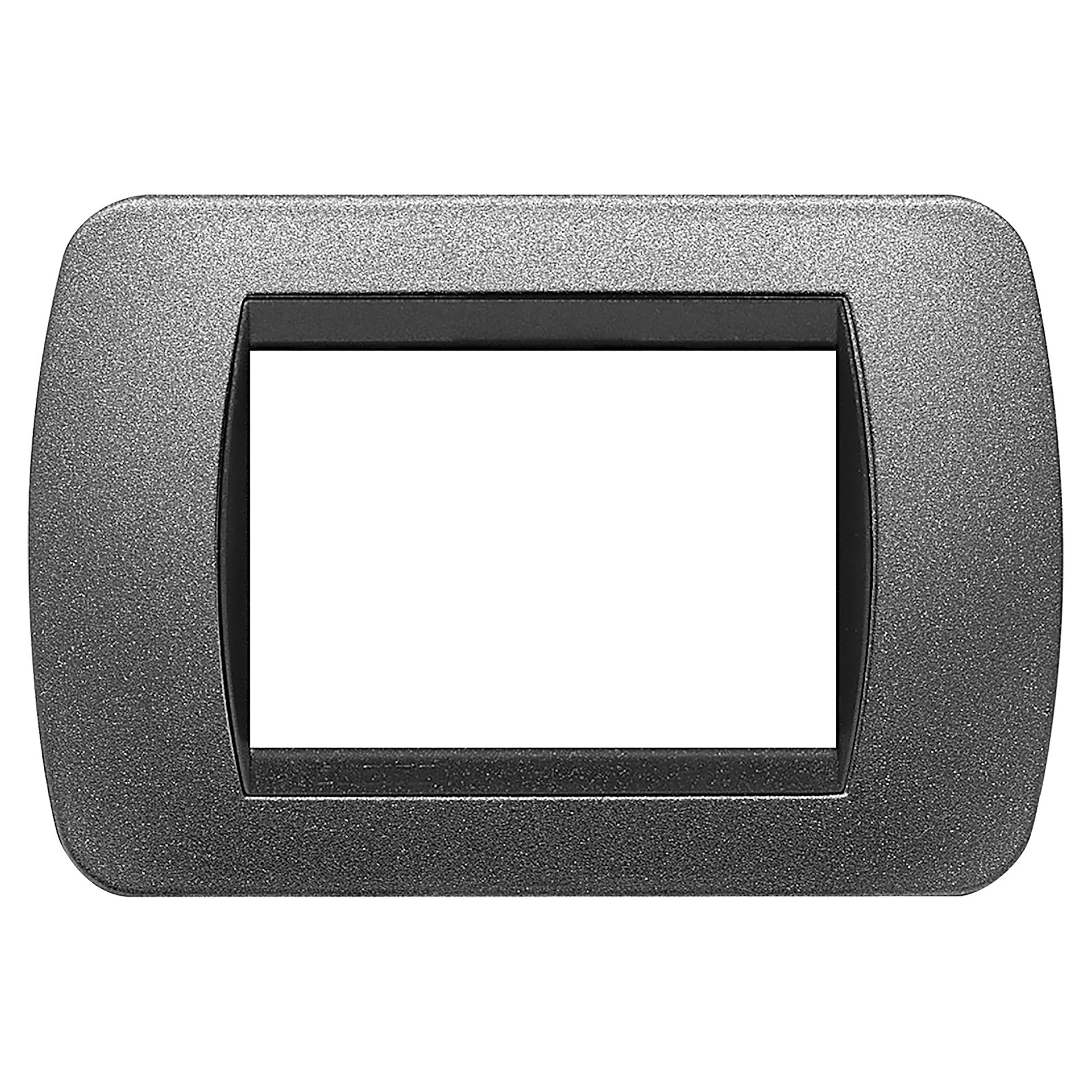 PLACCA 3 MODULI GRAFITE BTICINO LIVING INTERNATIONAL