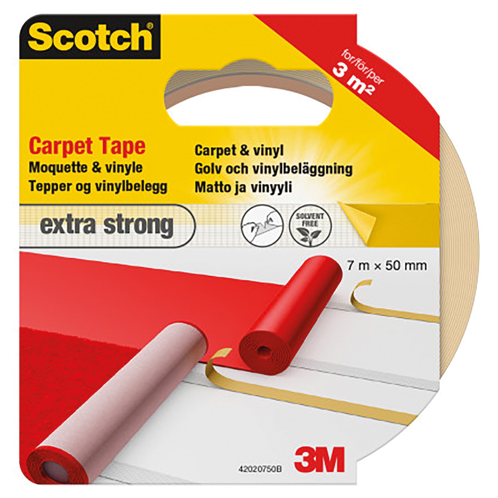 NASTRO BIADESIVO 3M 50 mm X 7 m EXTRA FORTE PER MOQUETTE E VINILE