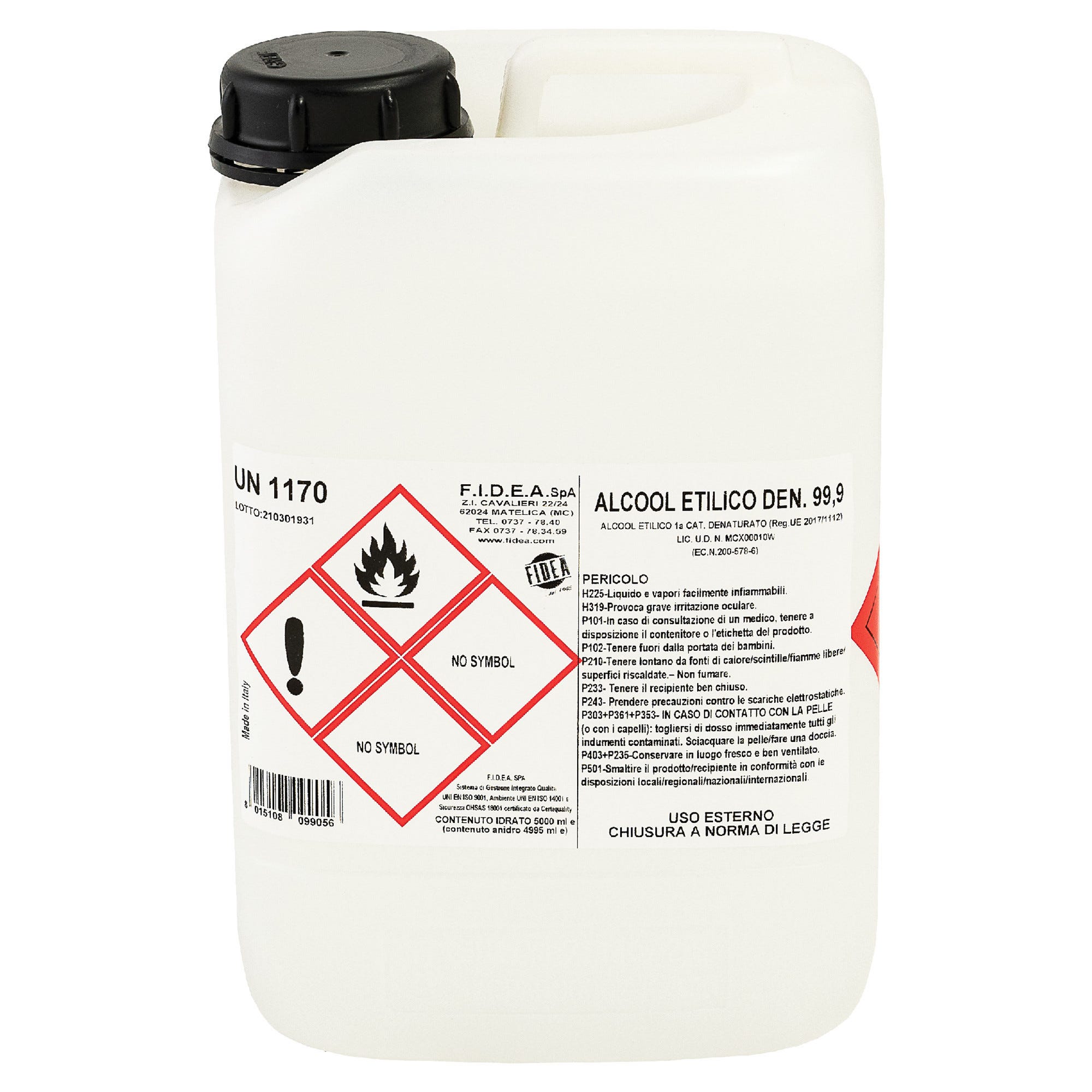 ALCOOL ETILICO 99° DENATURATO 5 l | Tecnomat