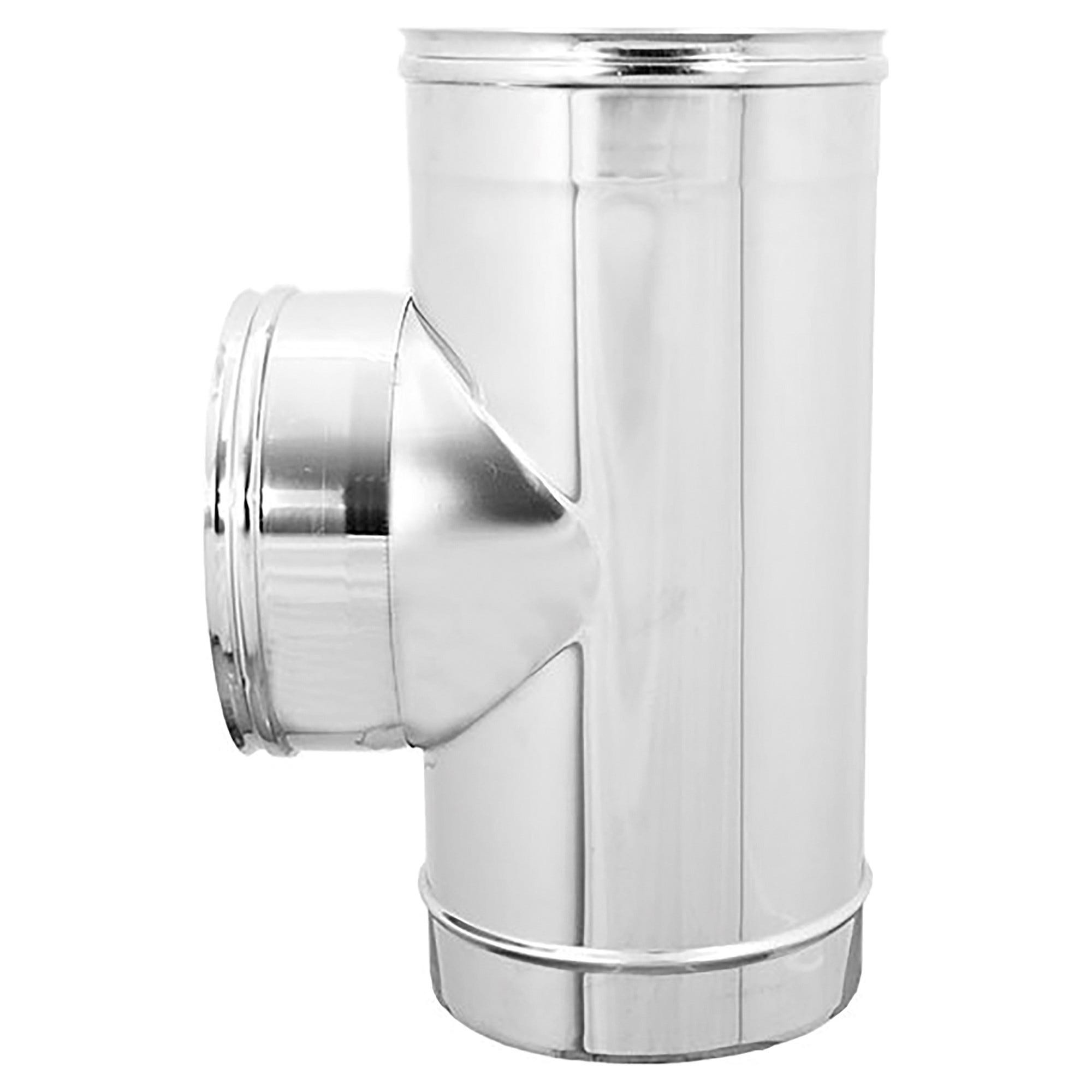 TEE INOX MONOPARETE MONOPARETE 316 Ø 100 mm USCITA F