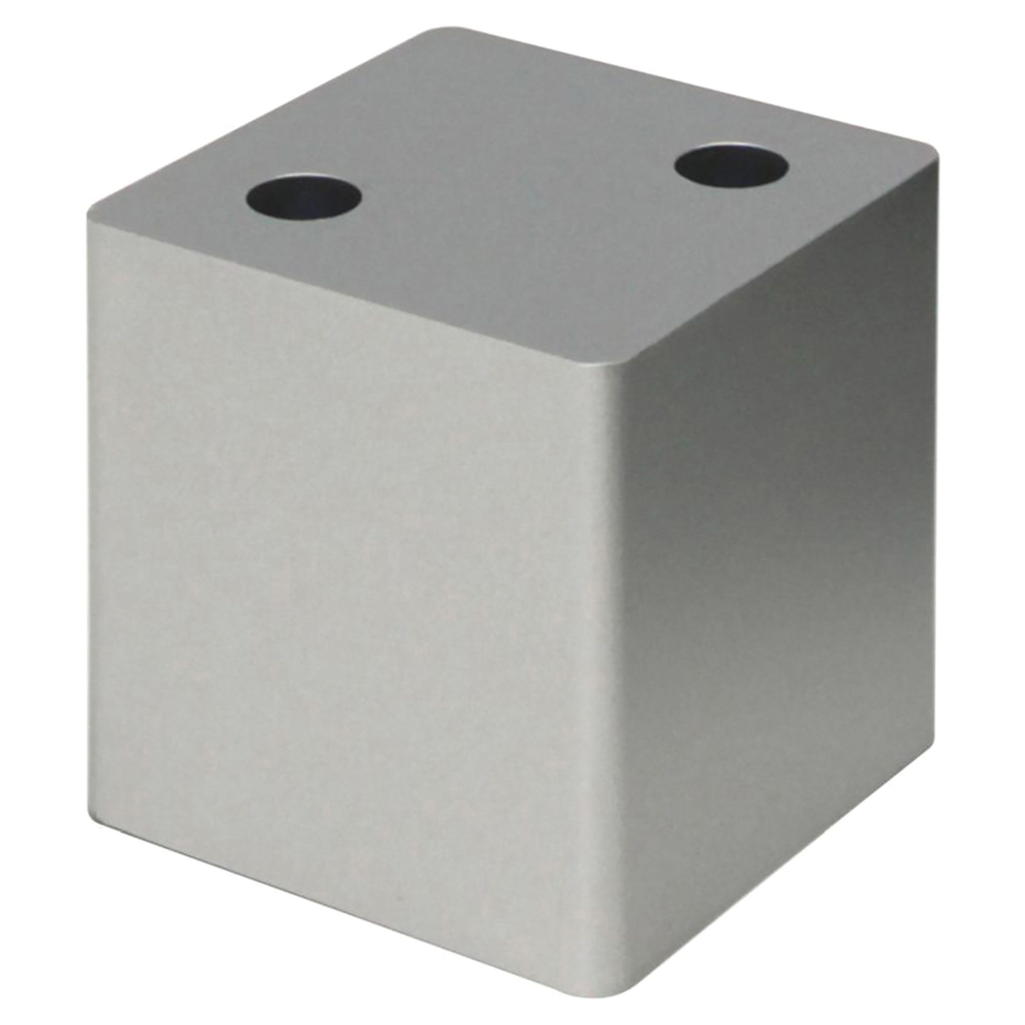 PIEDE PER MOBILE FISSO PORTATA 250 kg 46x46x46 mm ABS ALLUMINIO