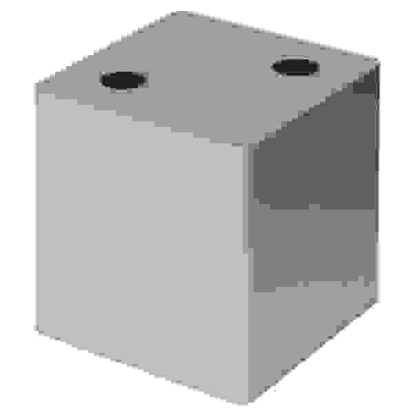 PIEDE PER MOBILE FISSO PORTATA 250 kg 46x46x46 mm ABS ALLUMINIO