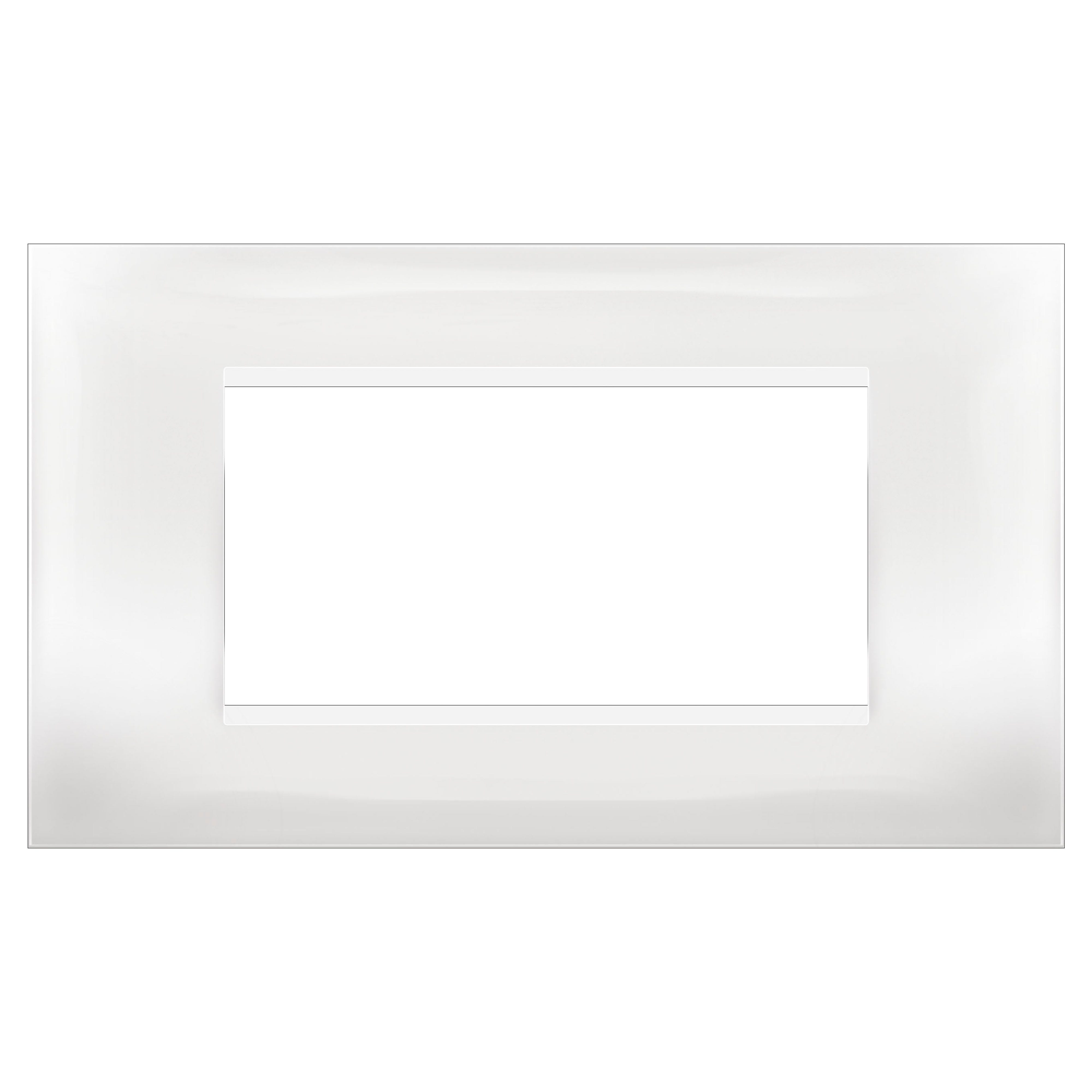 PLACCA METIS 4 MODULI IN TECNOPOLIMERO COLORE BIANCO