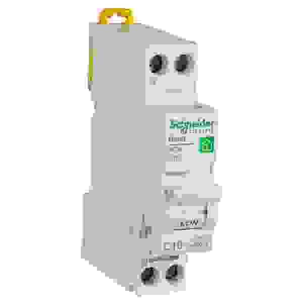 INTERRUTTORE MAGNETOTERMICO SCHNEIDER 1P+N 10A 4,5kA CURVA C 1 MODULO