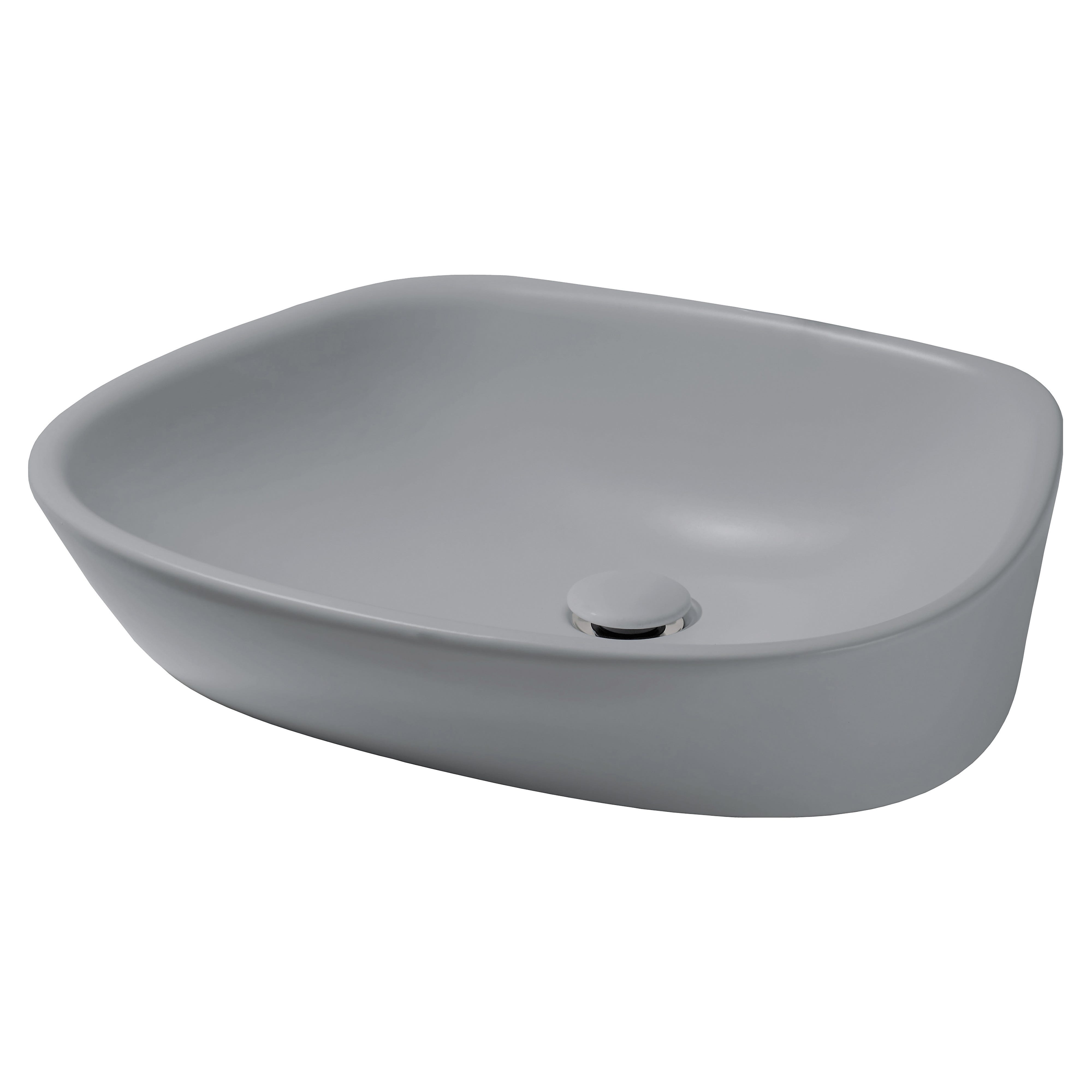 LAVABO D'APPOGGIO SIMAS BORMIO CERAMICA CEMENTO MATT RETTANGOLARE 58x15x43 cm (LxHxP)