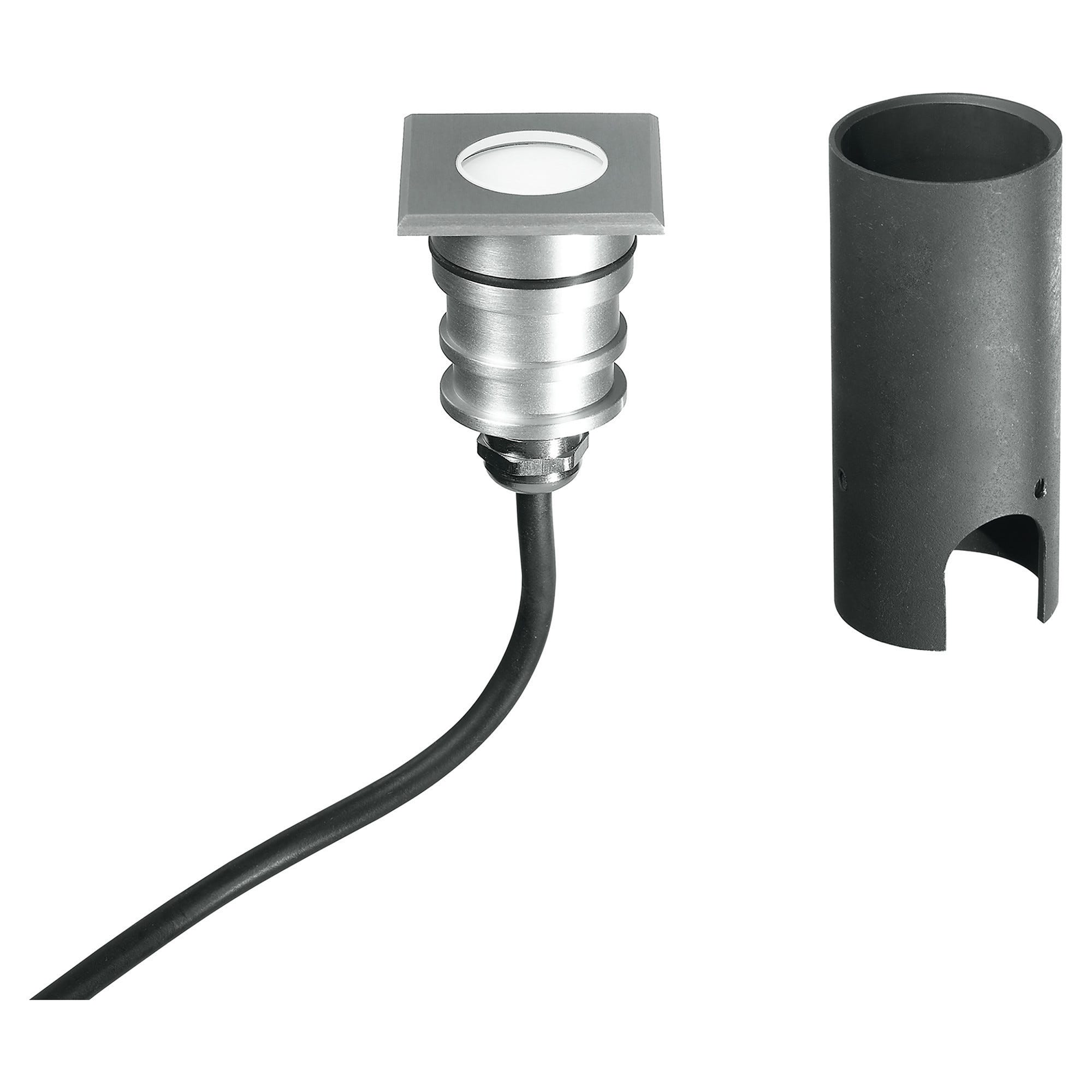 INCASSO LED IMPACT CALPESTABILE 3W QUADRATO IN NIKEL IP67 DC24V 3000K ...