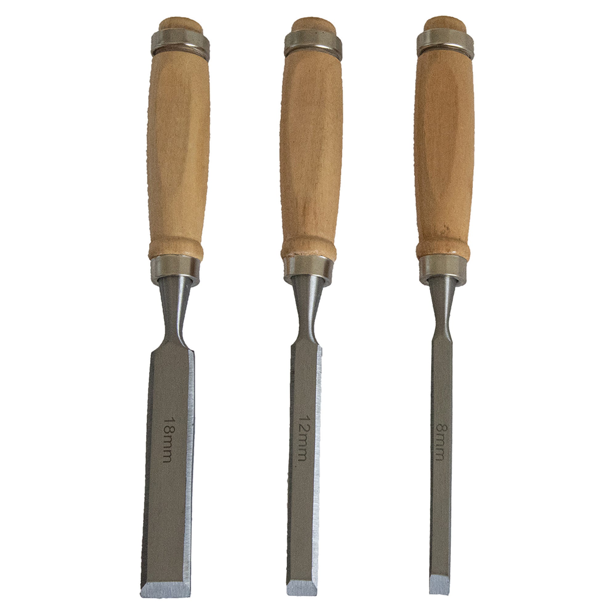 SET 3 SCALPELLI PER LEGNO MANICO IN LEGNO
