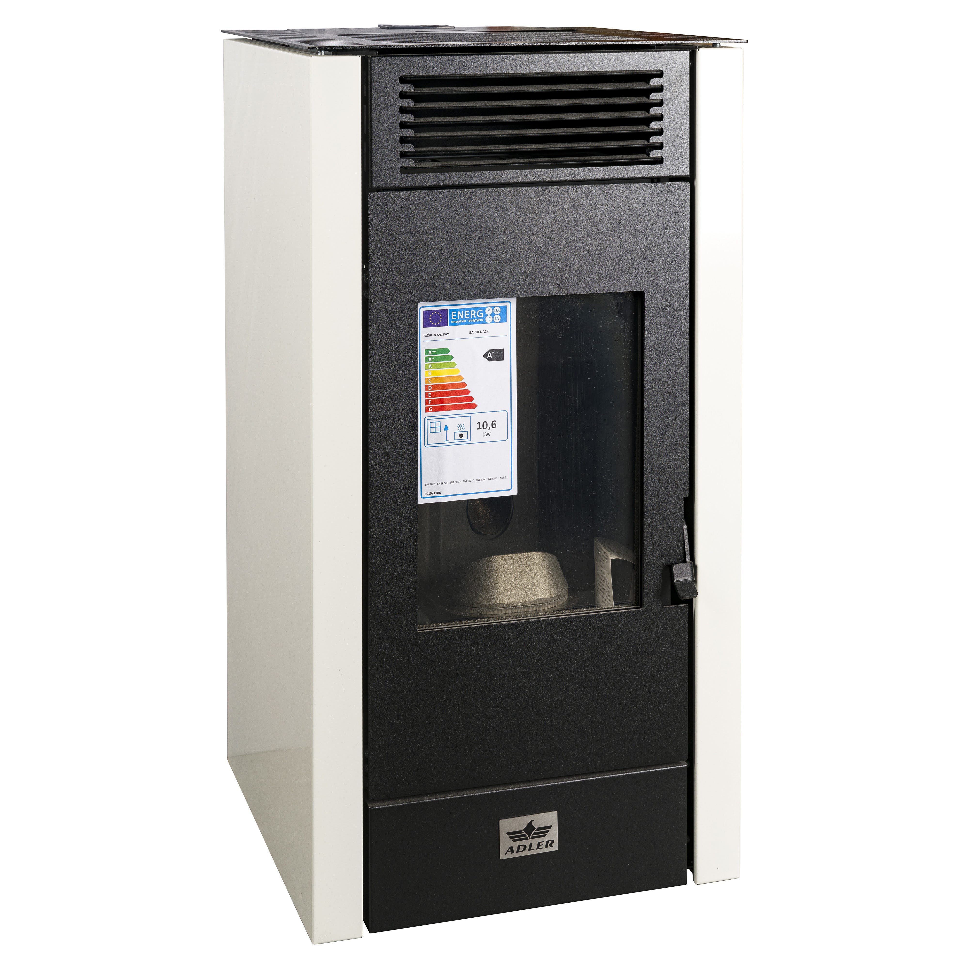 STUFA PELLET AD ARIA ADLER GARDENA 12 10,6 kW BIANCA