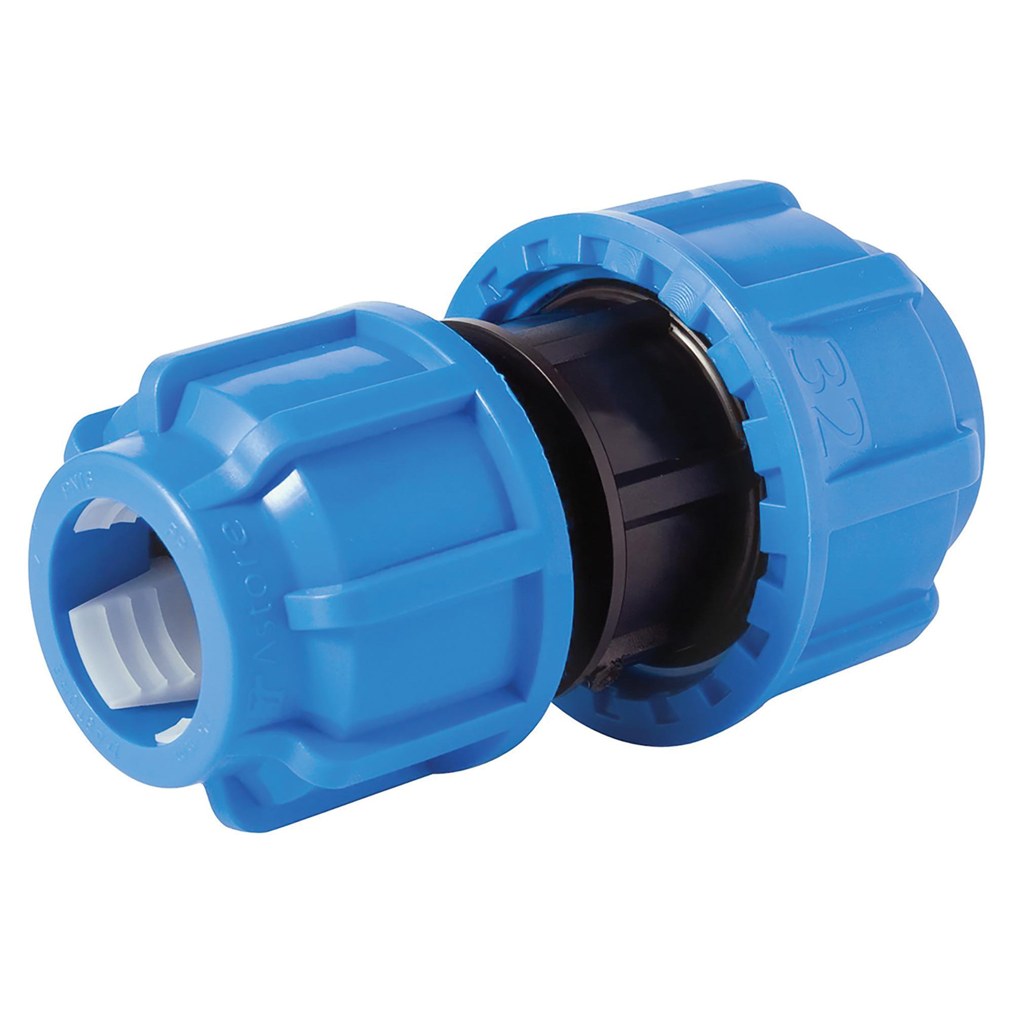 RACCORDO A COMPRESSIONE TUBO POLIETILENE MANICOTTO RIDOTTO Ø 25x20 mm