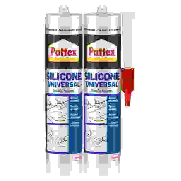 SILICONE PATTEX TRASPARENTE BIPACK 280ml ANTIMUFFA IDEALE PER BAGNO E ...