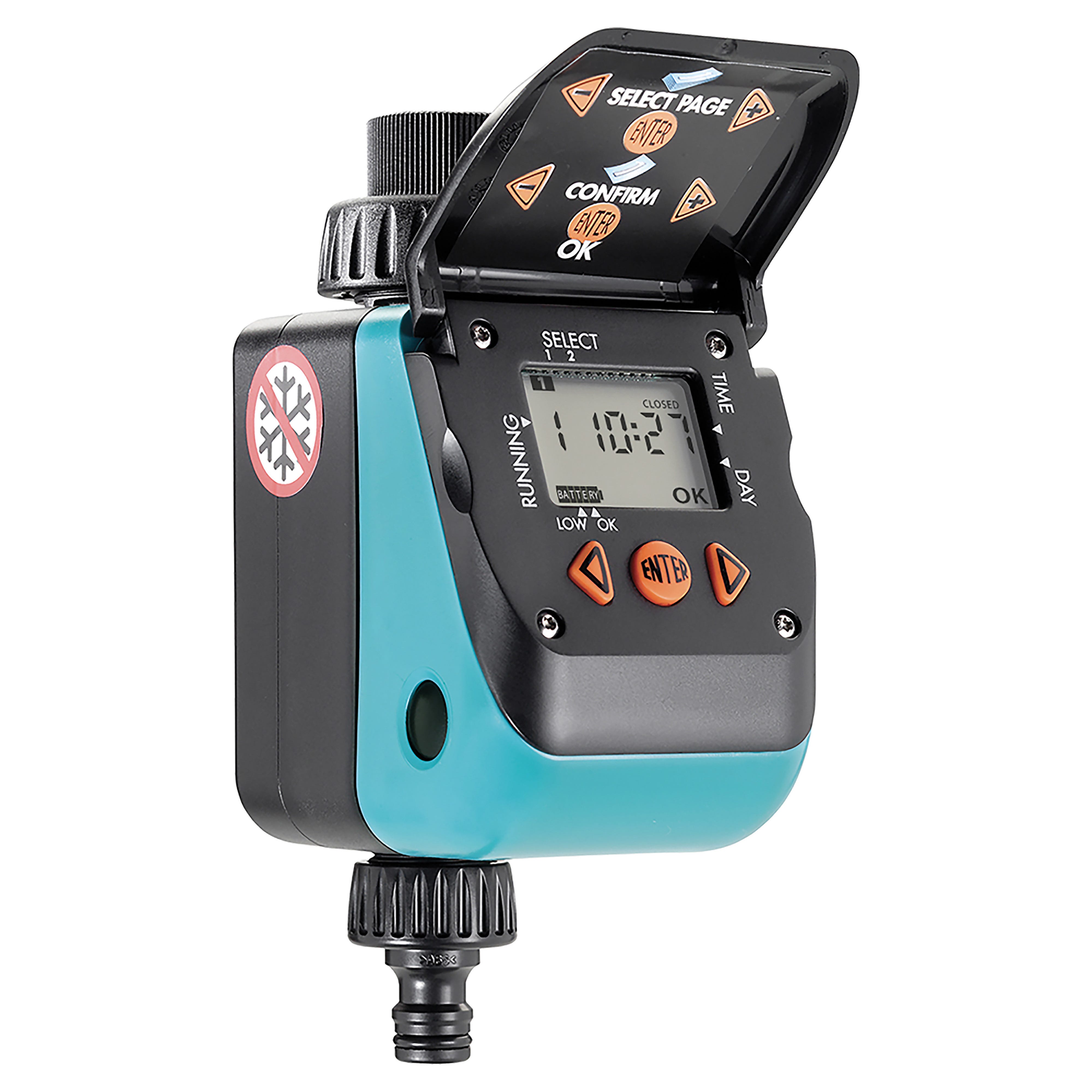 PROGRAMMATORE IRRIGAZIONE DIGITALE CLABER VIDEO2PLUS 1MIN-24H 2 ...