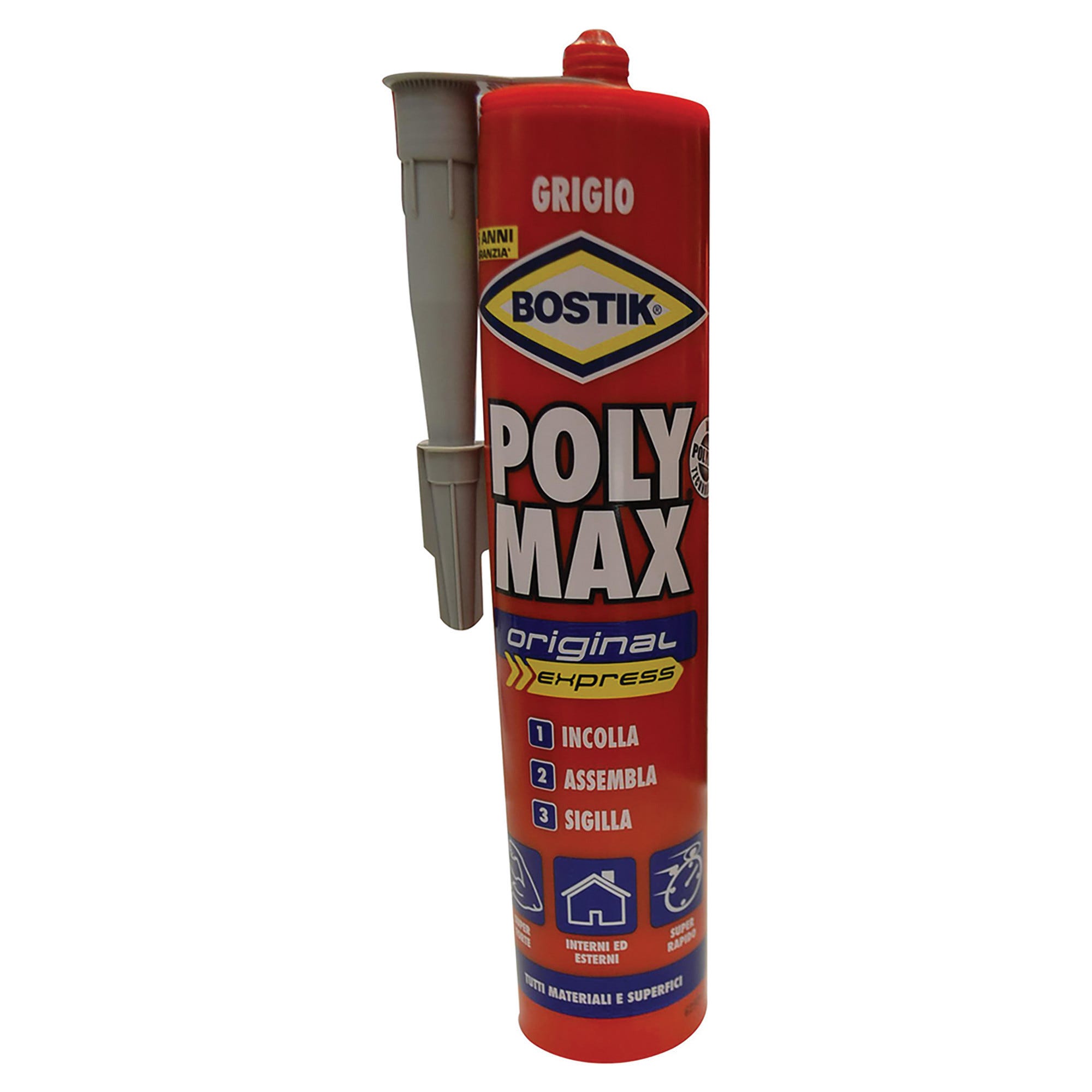 ADESIVO POLYMAX ORIGINAL BOSTIK 425g EXPRESS GRIGIO PIASTRELLE MATTONI ...
