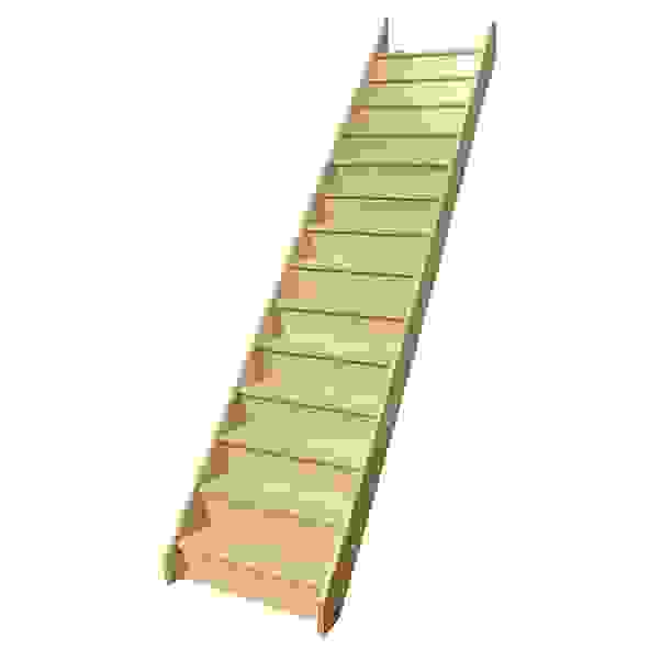 SCALA DRITTA IN ABETE 285x80 cm (HxL) 14 GRADINI