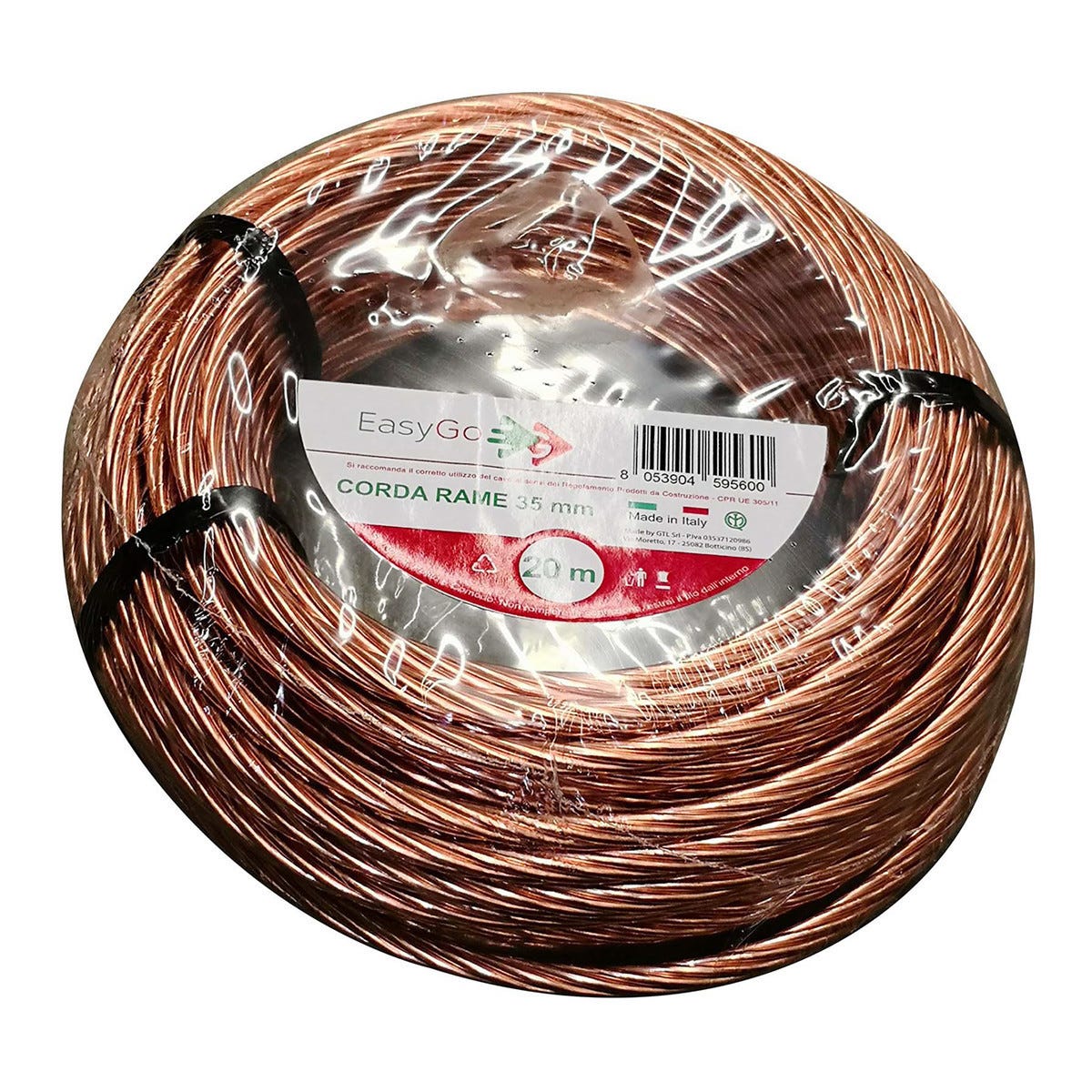 TRECCIA DI RAME 35 mmq MATASSA 20 m