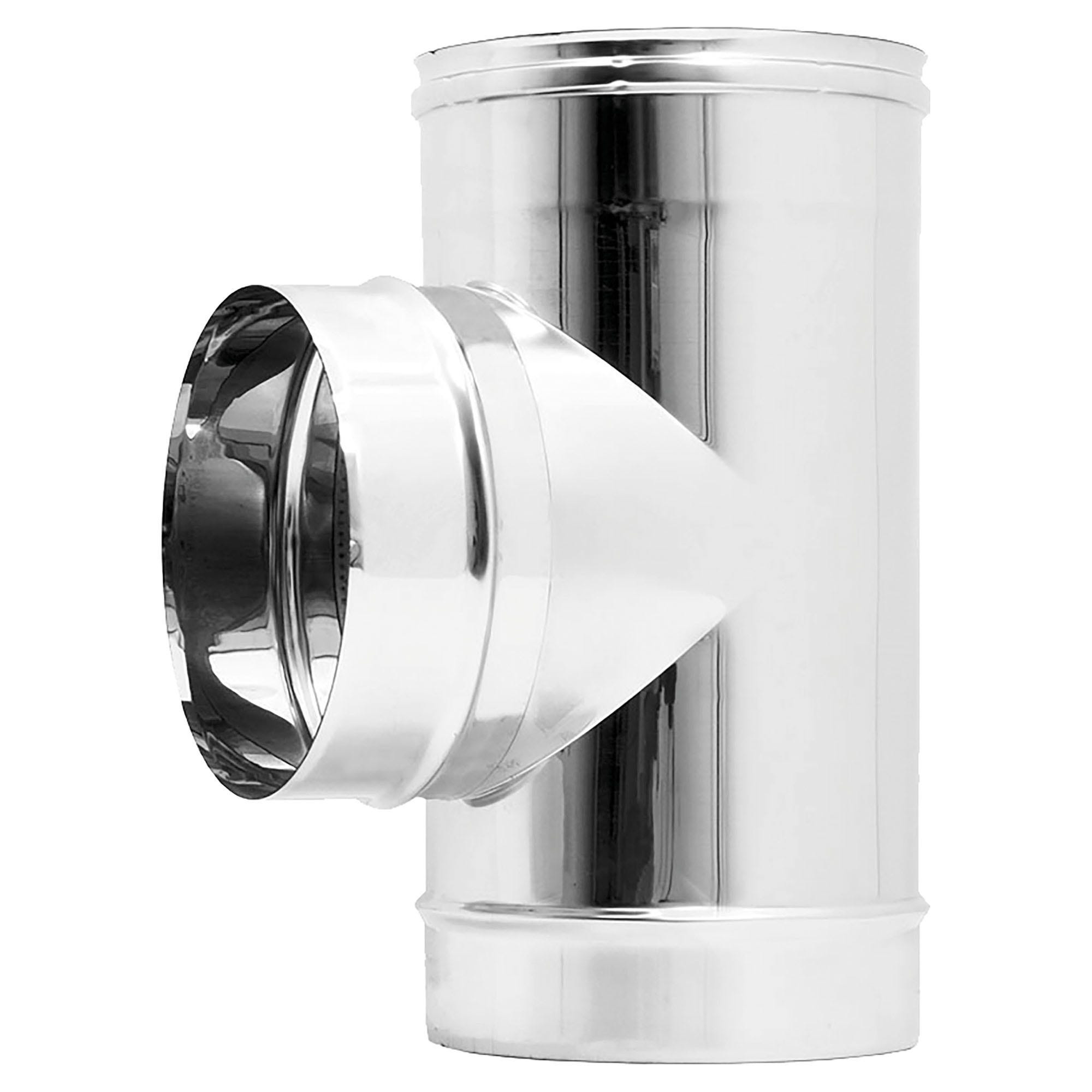 TEE INOX MONOPARETE 316 Ø 130 mm USCITA M