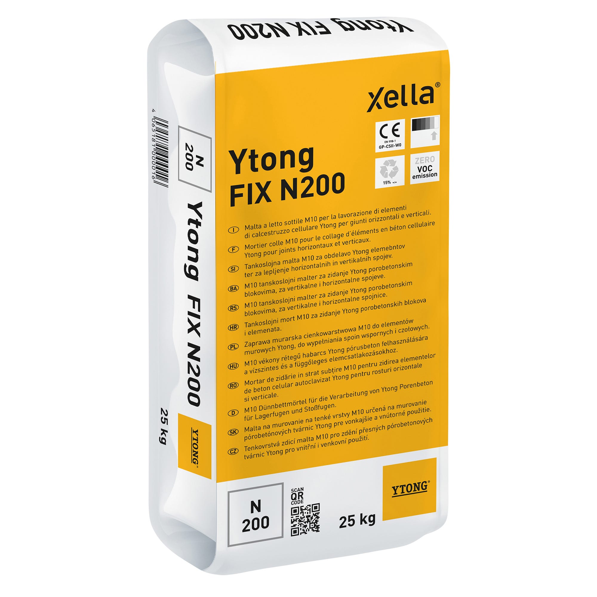 MALTA COLLANTE M10 YTONG FIX N200 25 kg PER BLOCCHI YTONG