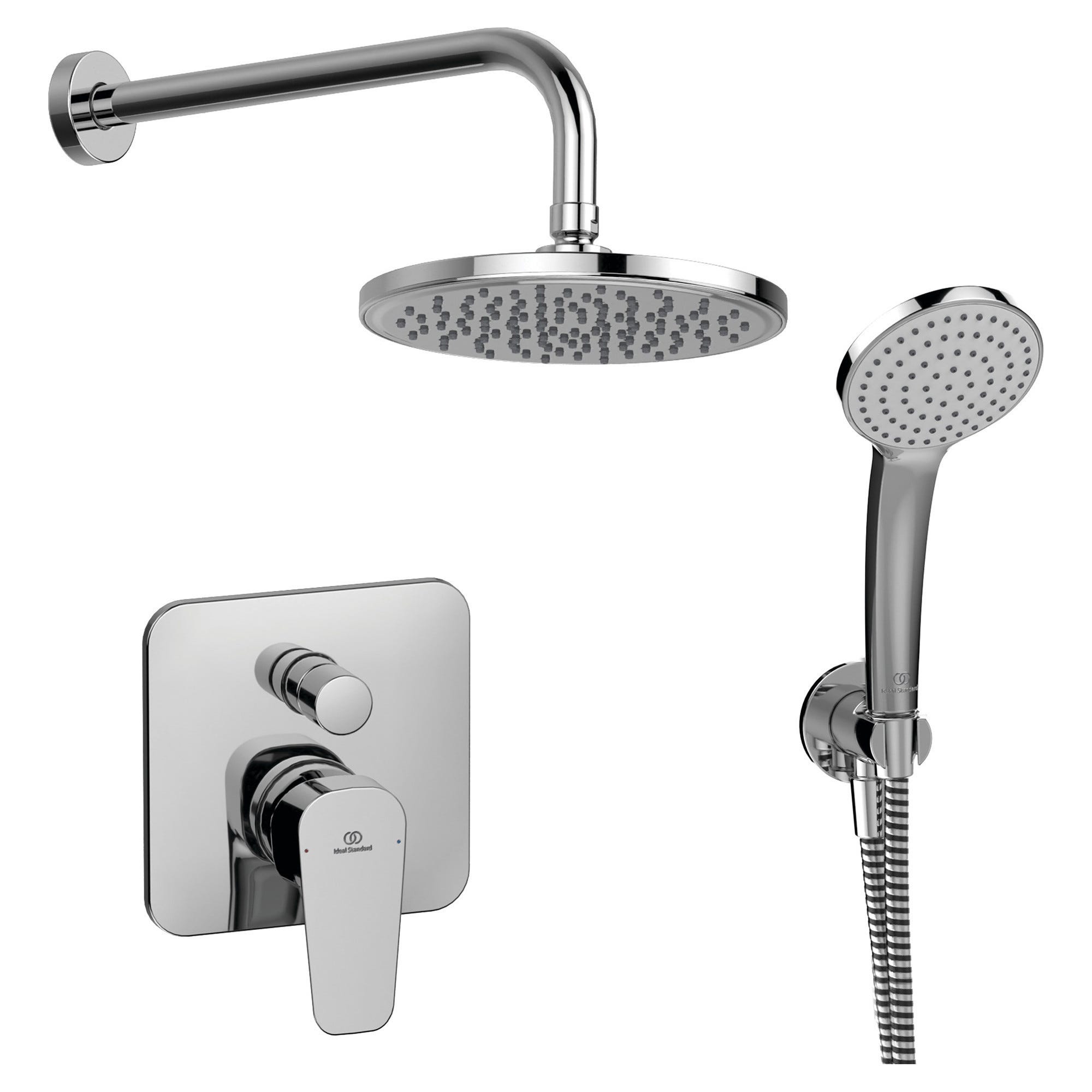 KIT DOCCIA INCASSO IDEAL STANDARD ESLA CROMO MONOCOMANDO DEVIATORE 2 ...