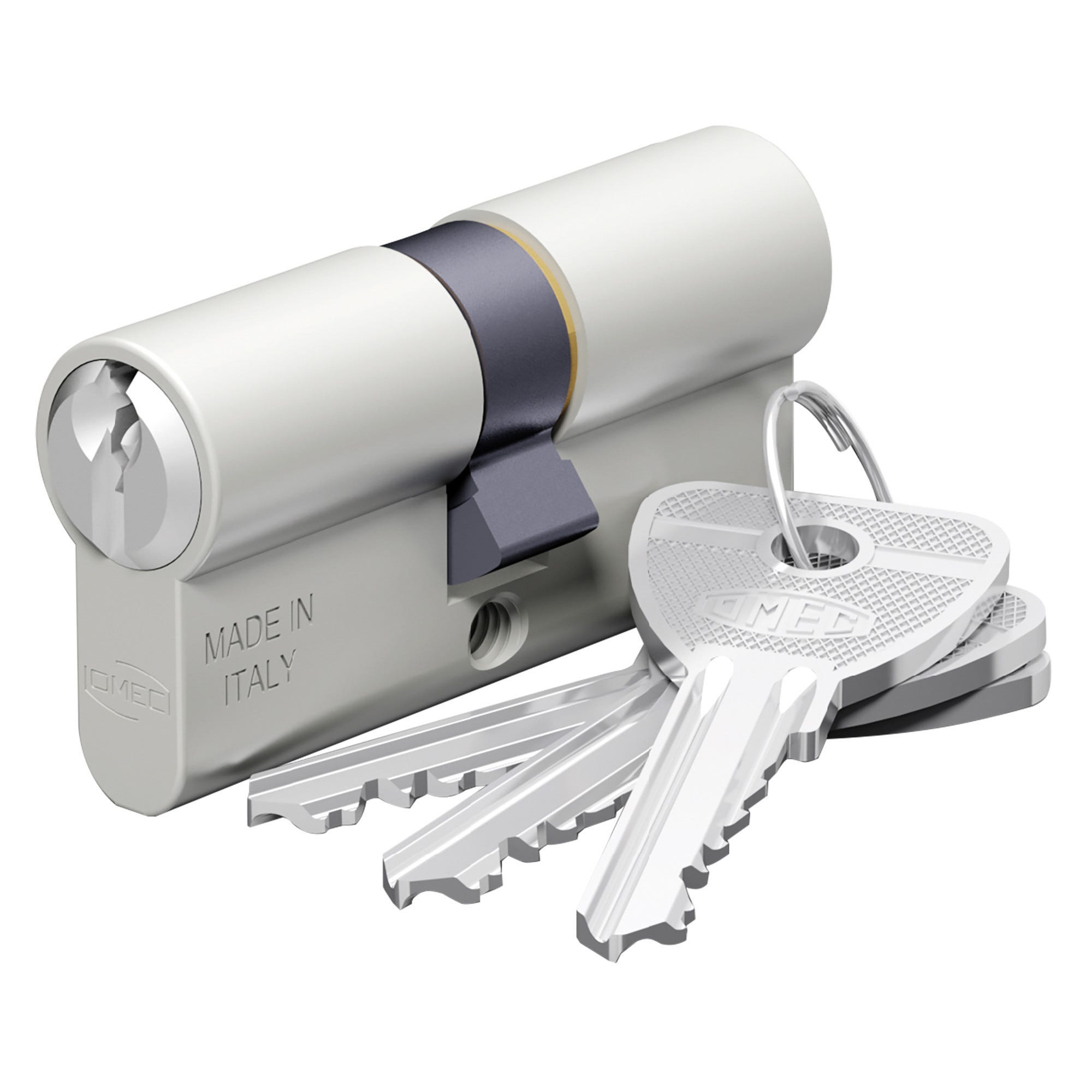 CILINDRO SAGOMATO OMEC SERIE 120 MISURA 70 = 27+43 mm ALLUMINIO